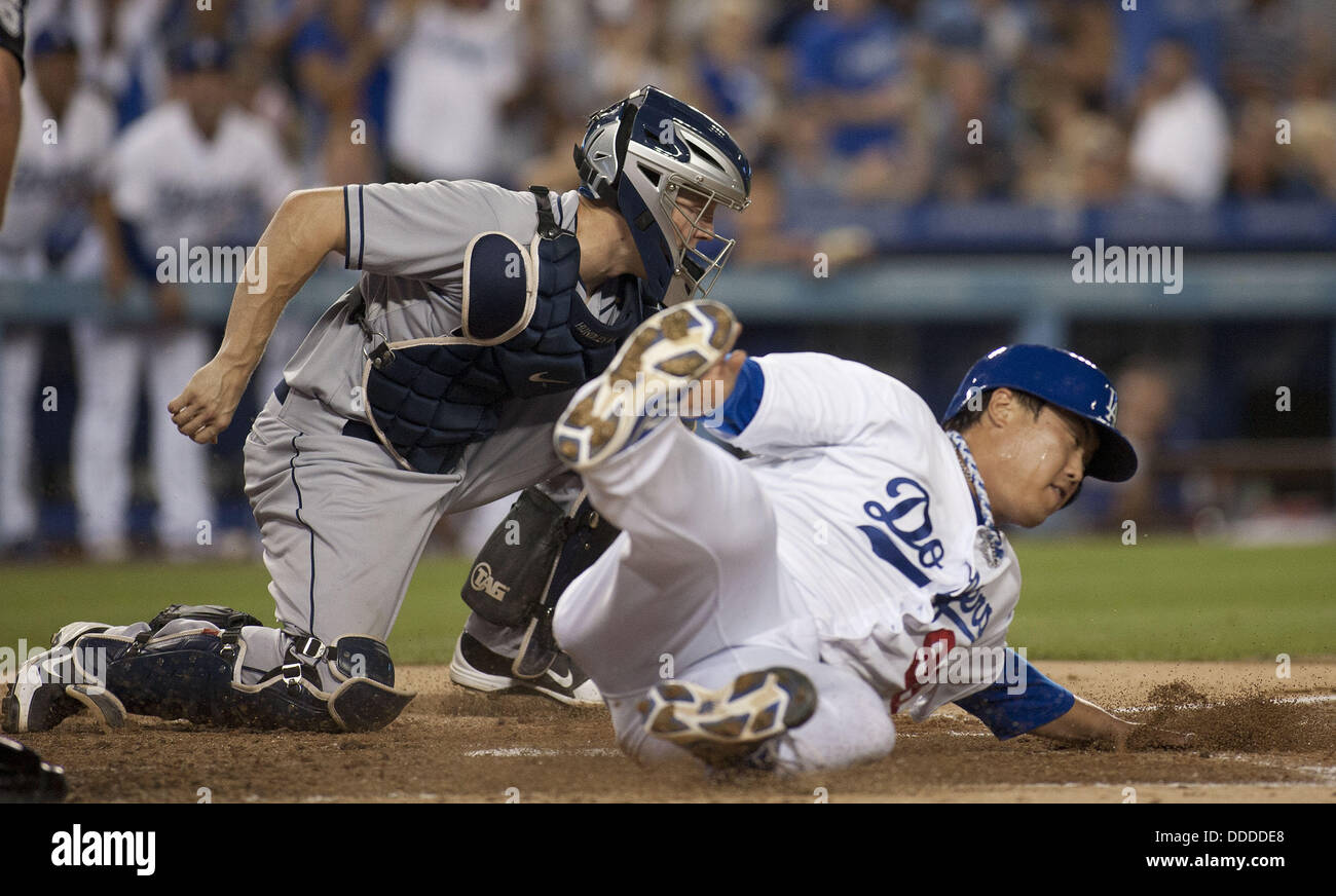 Los Angeles, CA, USA. 30th Aug, 2013. Hyun-Jin Ryu #99 of the Los ...