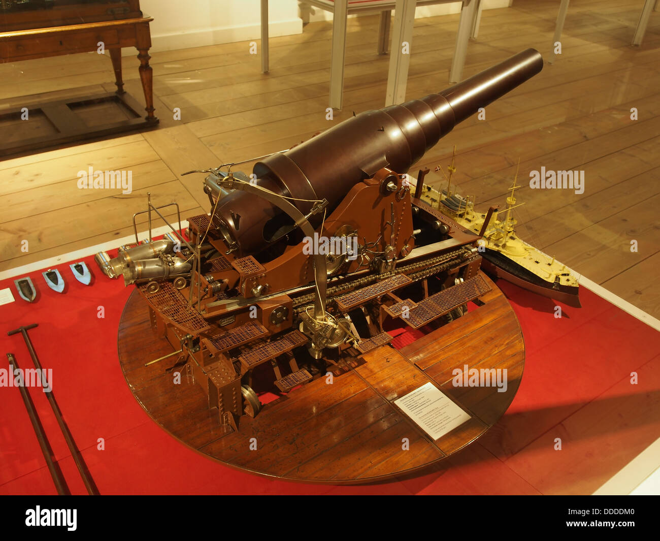 The Ironclad Helgoland gun is part of a historical artillery collection ...