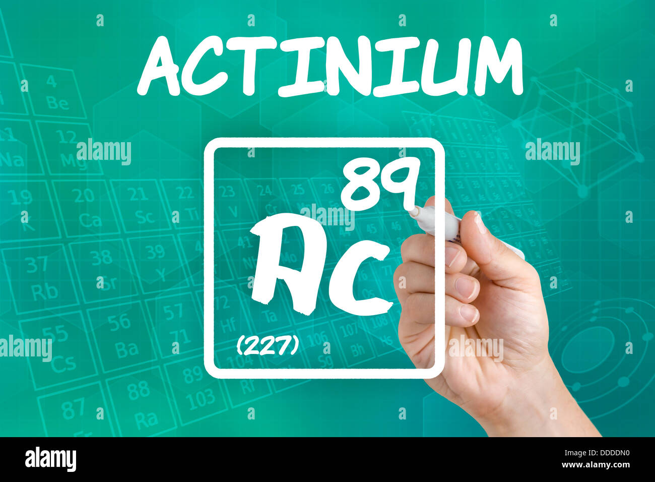 Symbol for the chemical element actinium Stock Photo - Alamy
