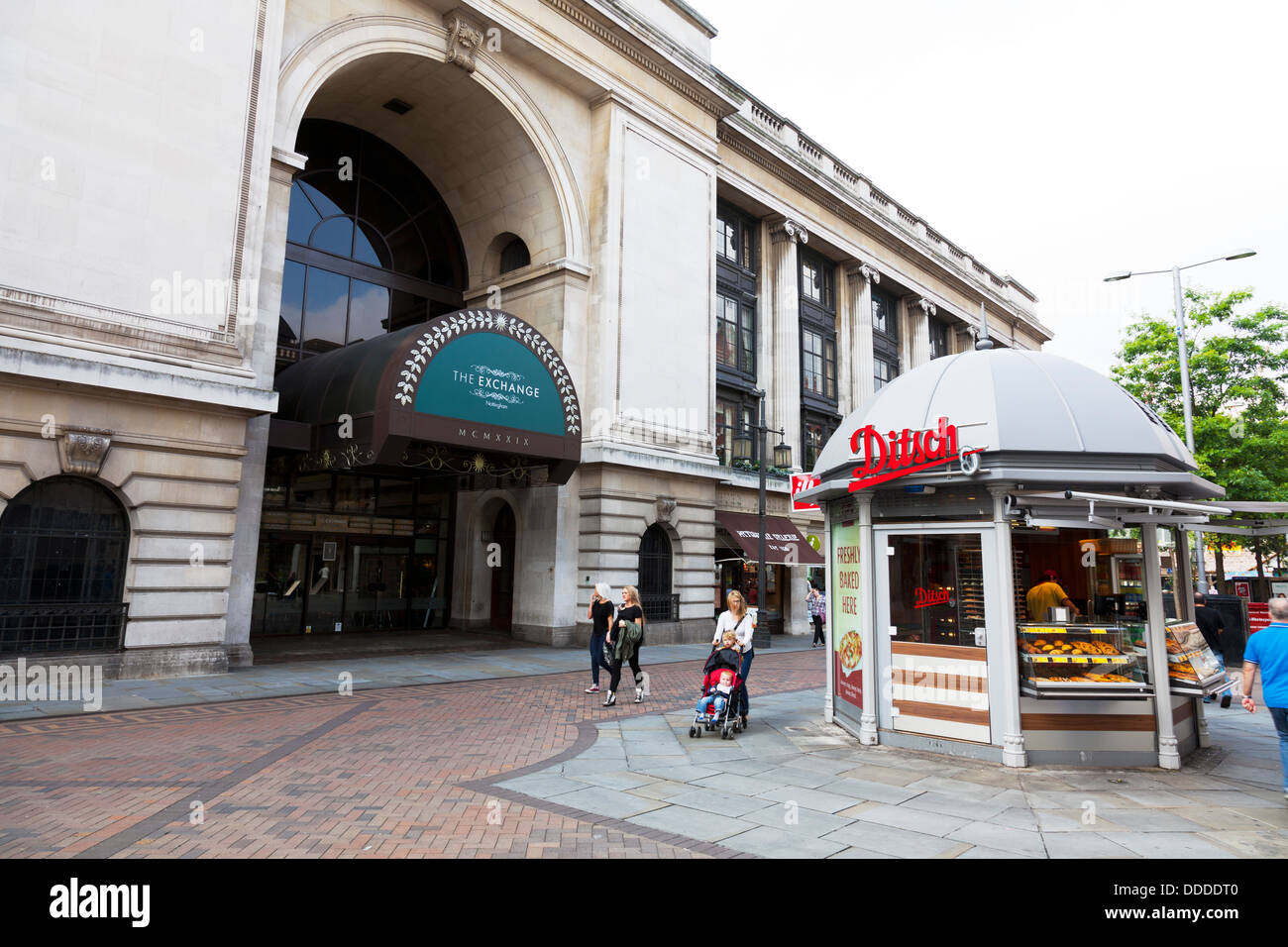 Ditsch Pretzel stall on street outside the exchange in Nottingham City ...
