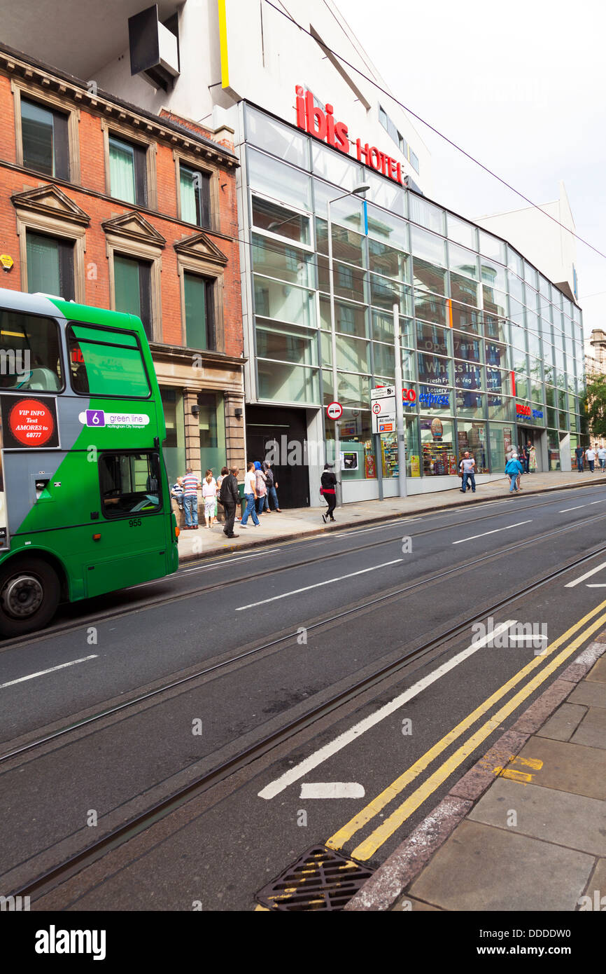 Ibis hotel front building outside exterior Nottingham City Centre ...
