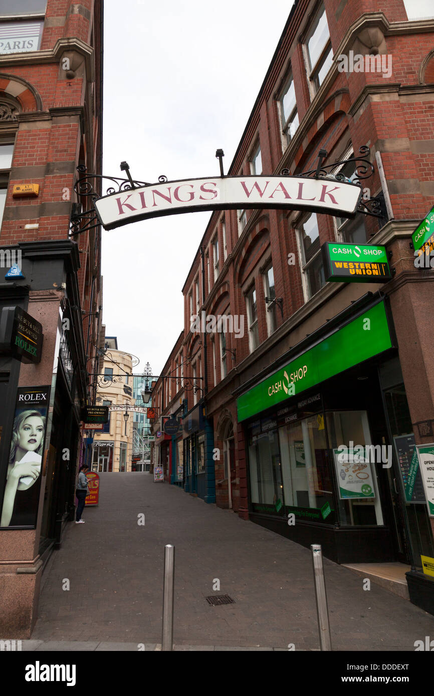 Kings Walk shopping area street Nottingham City Centre Nottinghamshire ...