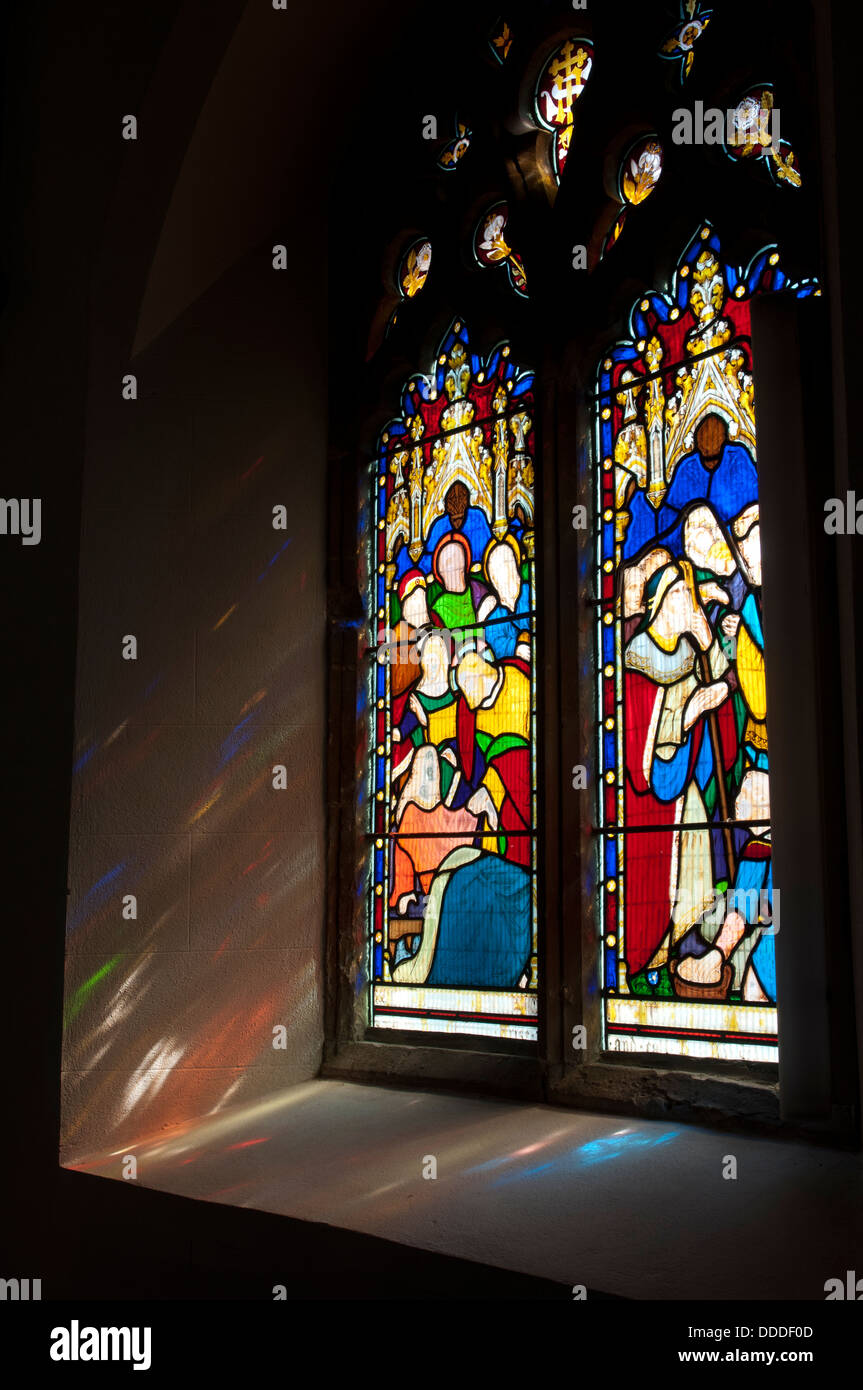 Stained glass window, St. John the Baptist Church, Bodicote ...