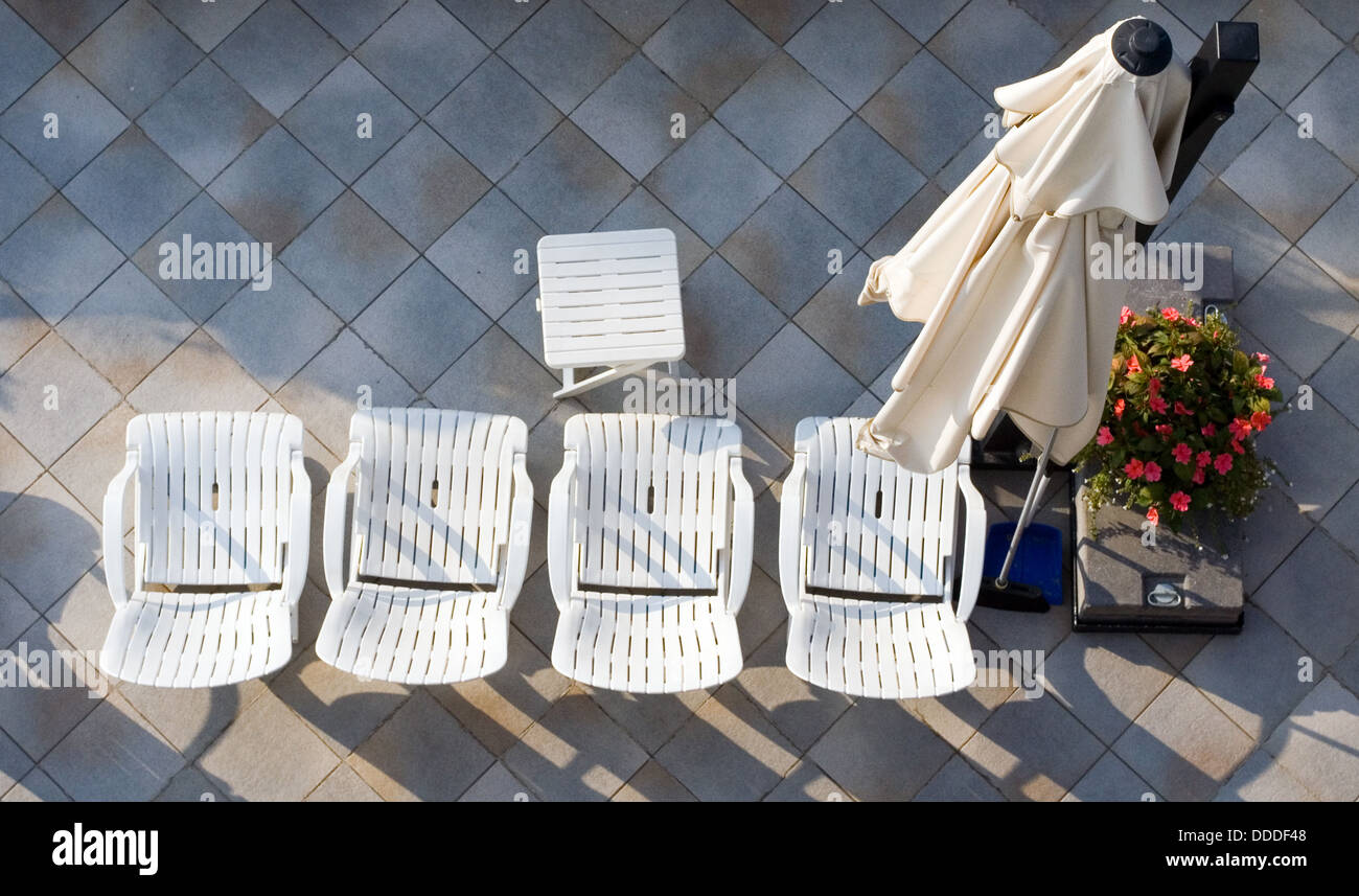 Plastic chair from above hi-res stock photography and images - Alamy