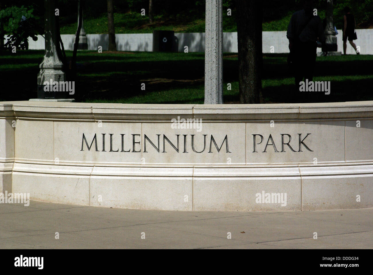Millennium park sign Stock Photo - Alamy