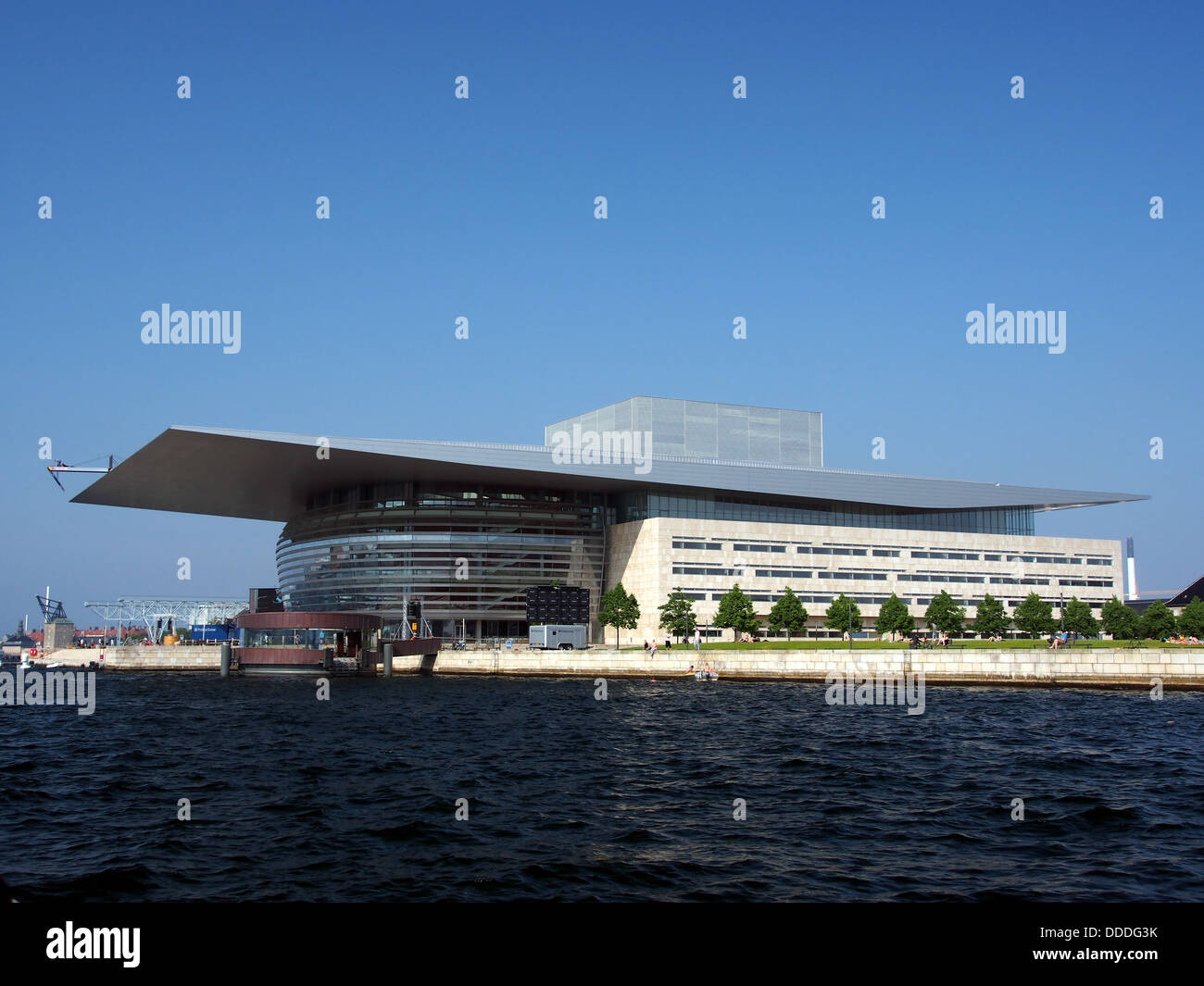 The Opera House in Copenhagen, Denmark, is a modern architectural ...