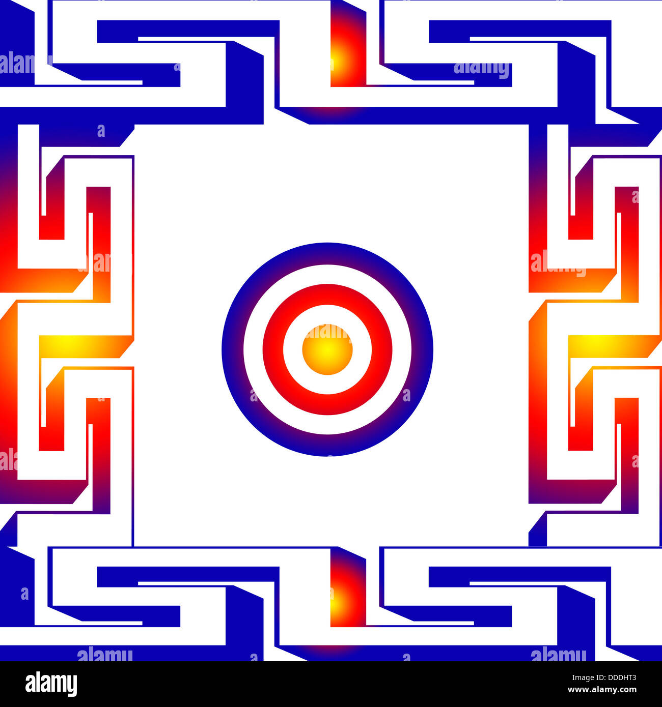 This symbol bull's eye in frame Stock Photo - Alamy