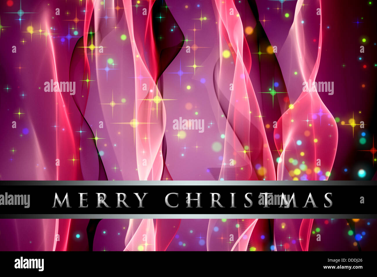 Fantastic Christmas wave design with glowing stars Stock Photo - Alamy