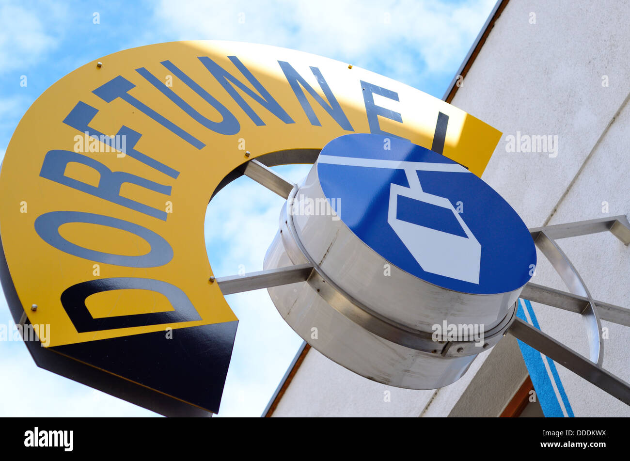 Dorftunnel Ski lift gondola sign Ischgl Austria Stock Photo - Alamy