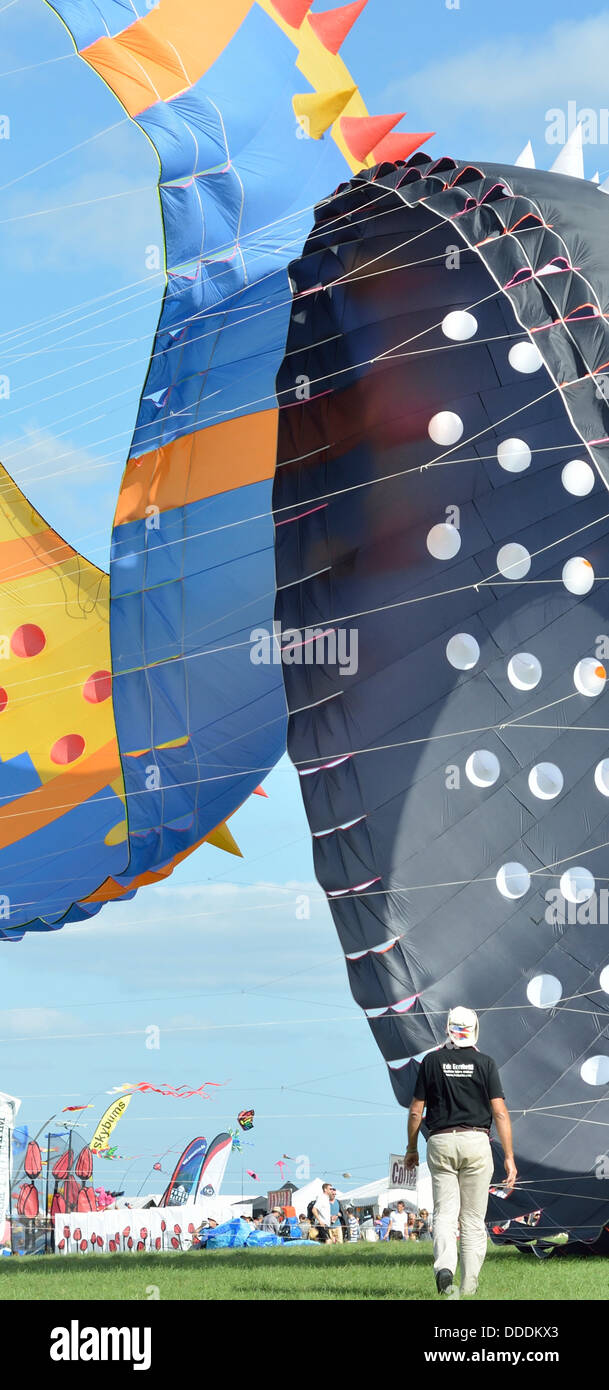 Bristol Kite Fiesta festival 2013 England UK Blue and Black Spiky Large ...