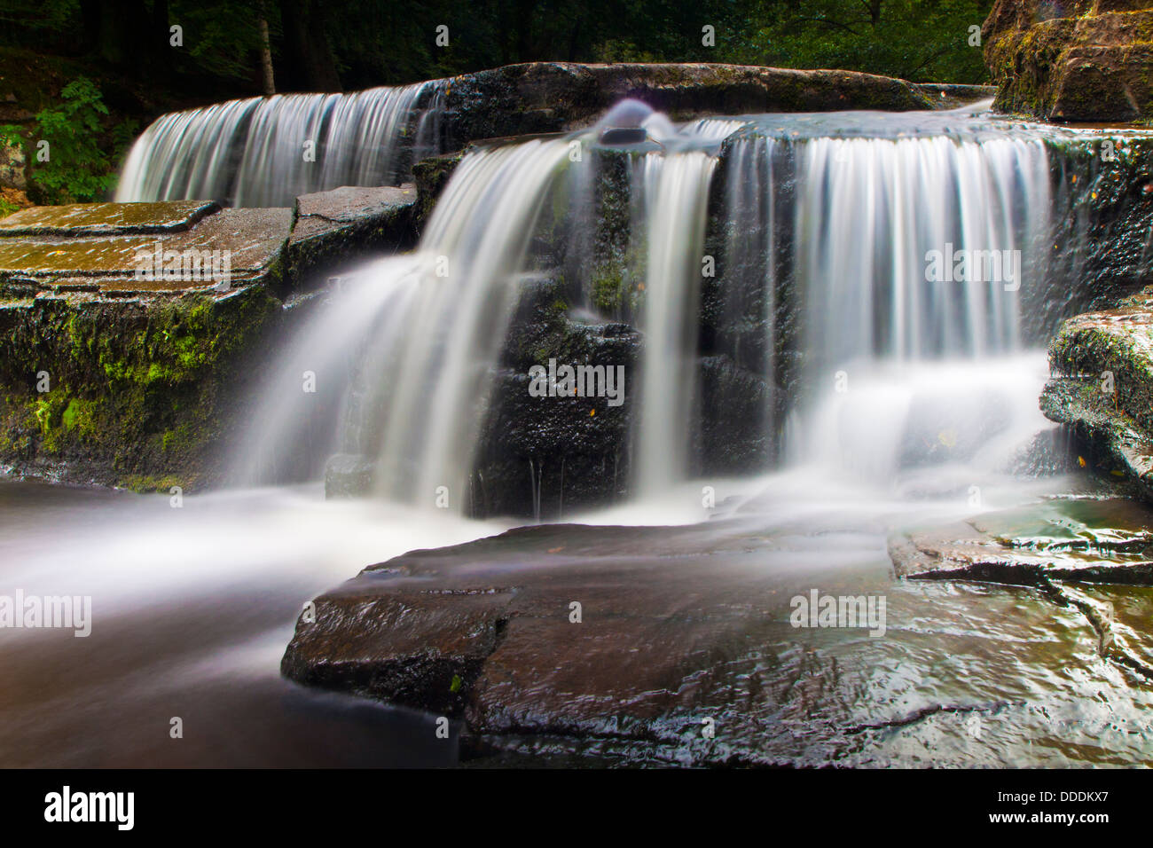 Taf Fechan Waterfall Neuadd Reservoir Brecon Beacons Stock Photo - Alamy