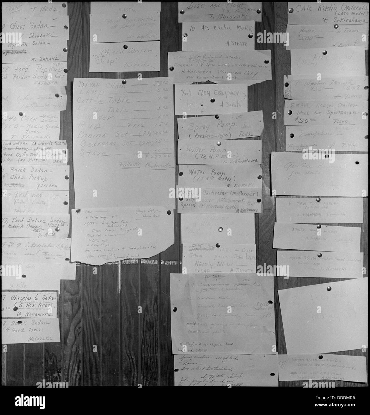 Community bulletin board Black and White Stock Photos & Images - Alamy