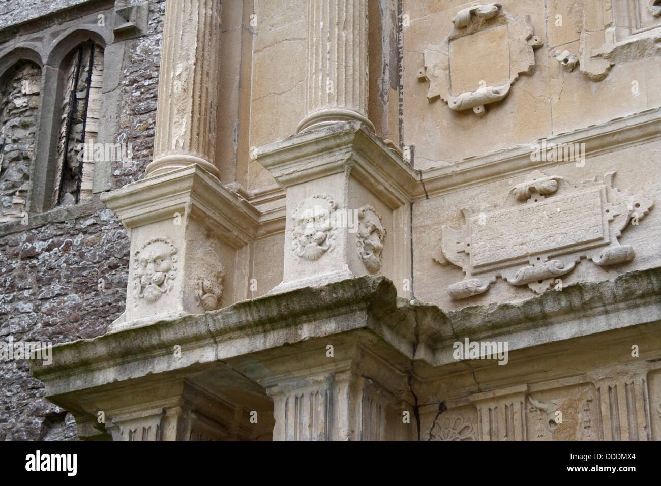 Beaupre Manor near Cowbridge Wales UK Ornate renaissance porch ...