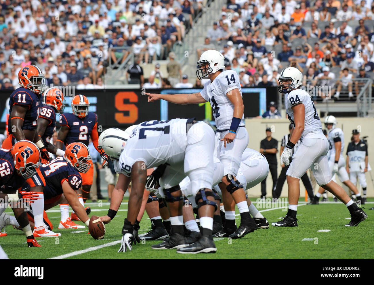 East Rutherford, New Jersey, USA. 31st Aug, 2013. Penn State's ...