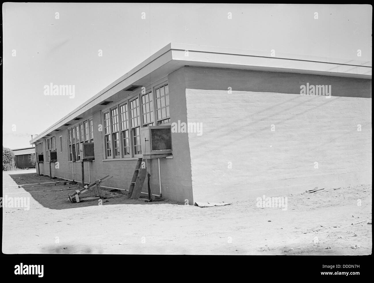 Colorado River Relocation Center, Poston, Arizona. New adobe school ...