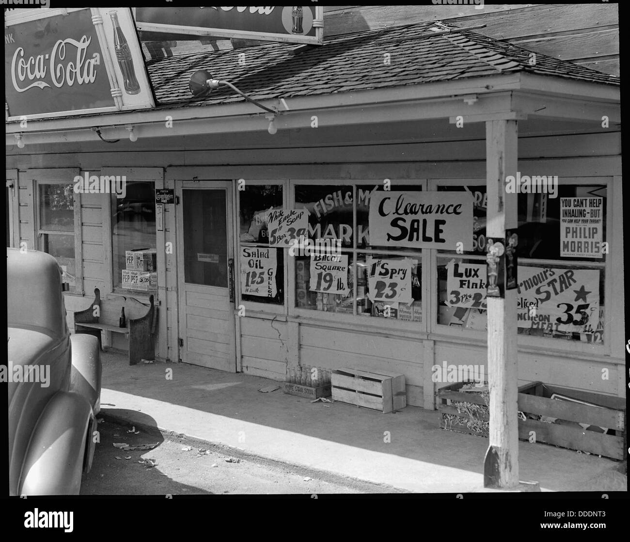 This image shows the main street of Florin, California, a small ...