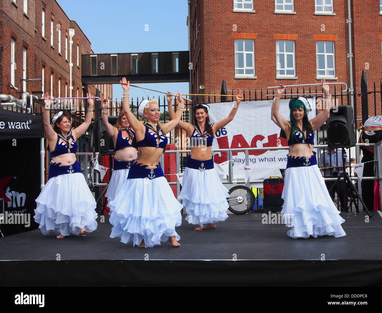 The Just Dandy Belly dance troop perform at the Victorious festival at ...