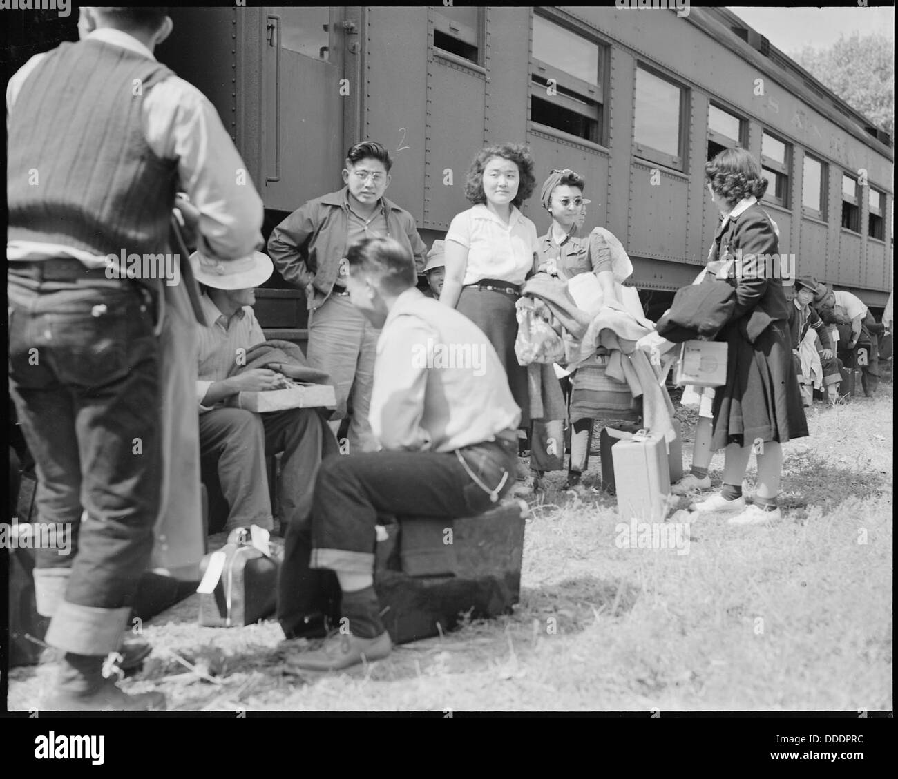 The first evacuee arrivals at the Granada Relocation Center in Amache ...