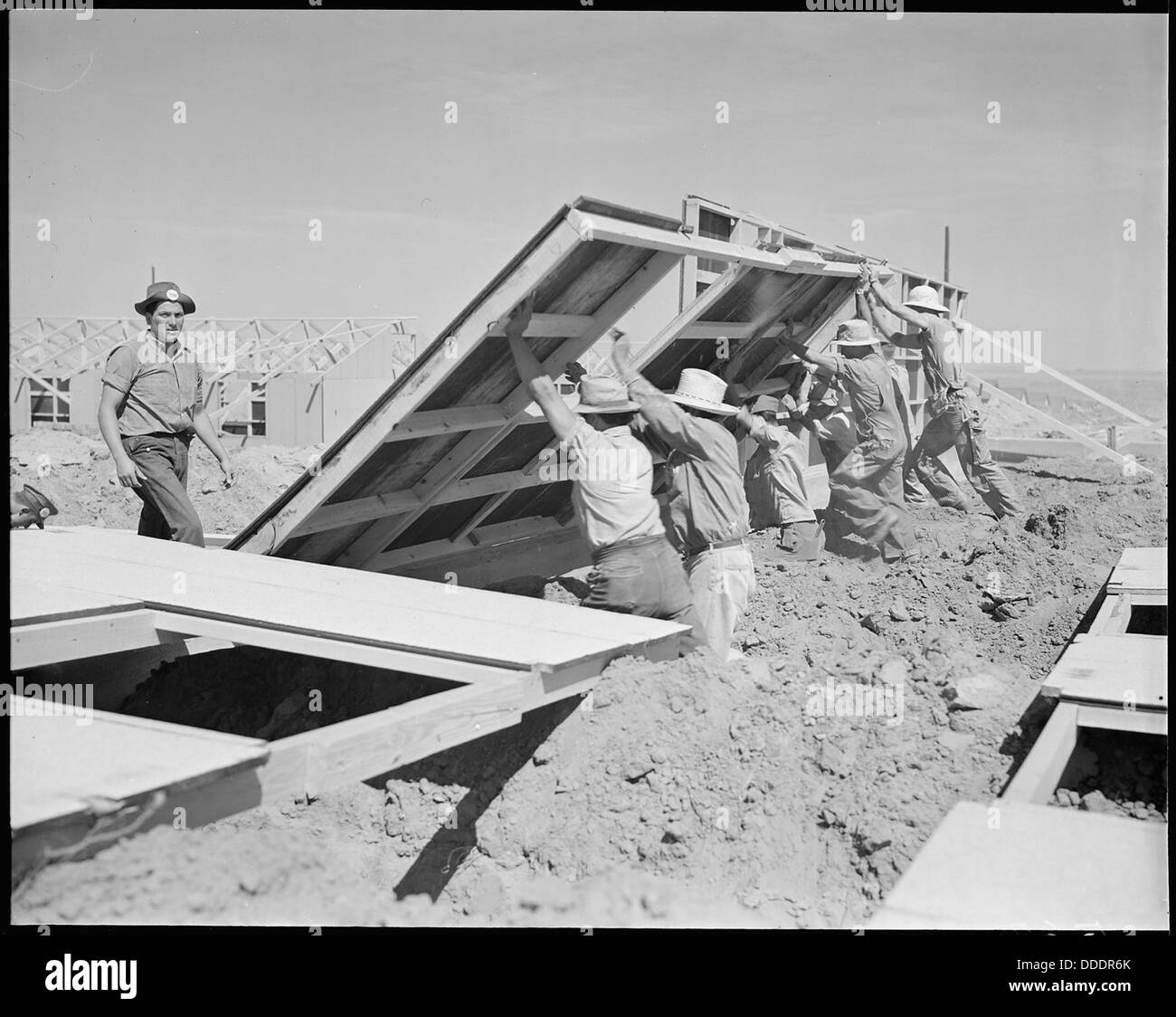 At the Granada Relocation Center in Amache, Colorado, pre-fabricated ...