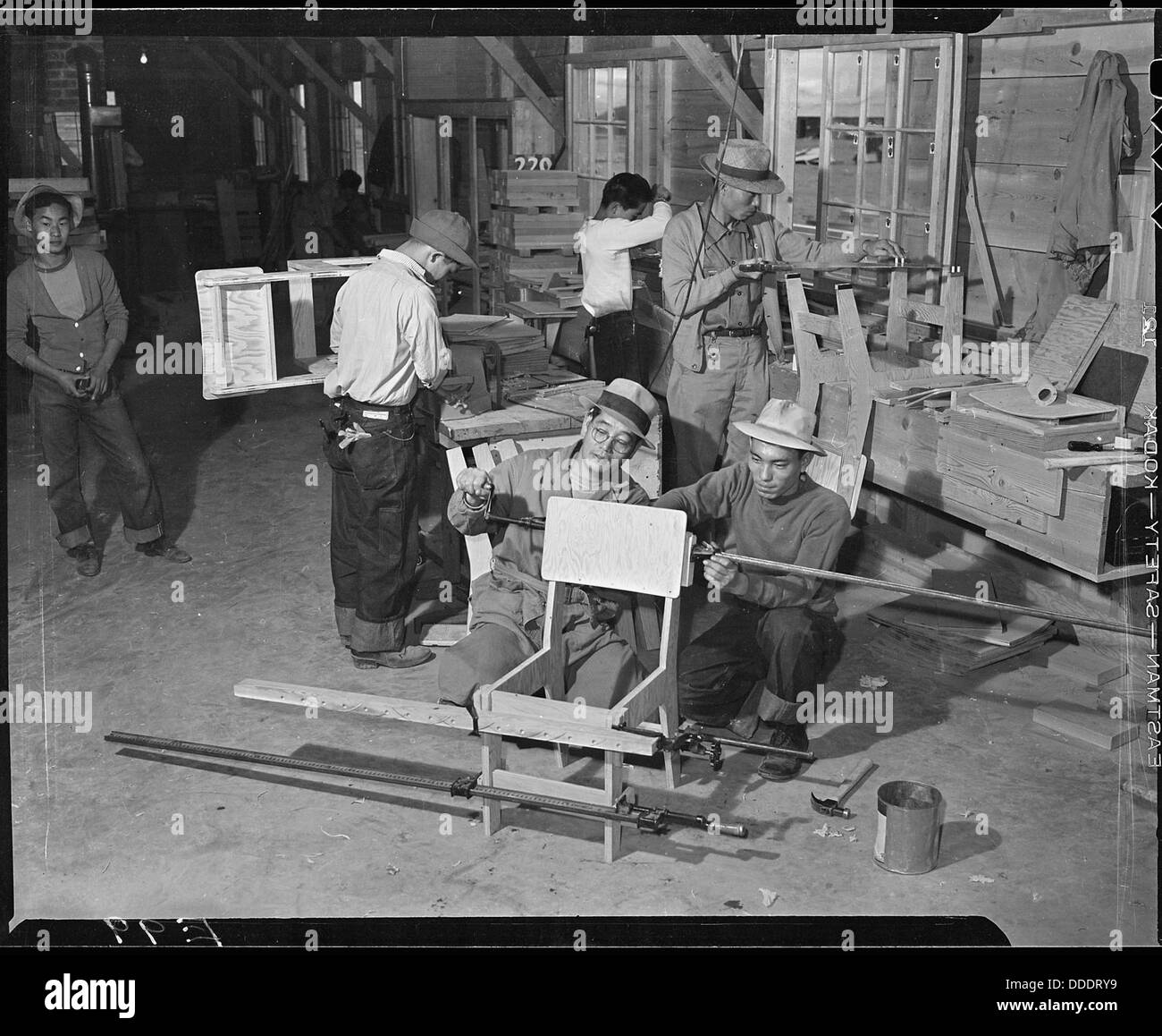 Furniture is delivered to the Heart Mountain Relocation Center in ...