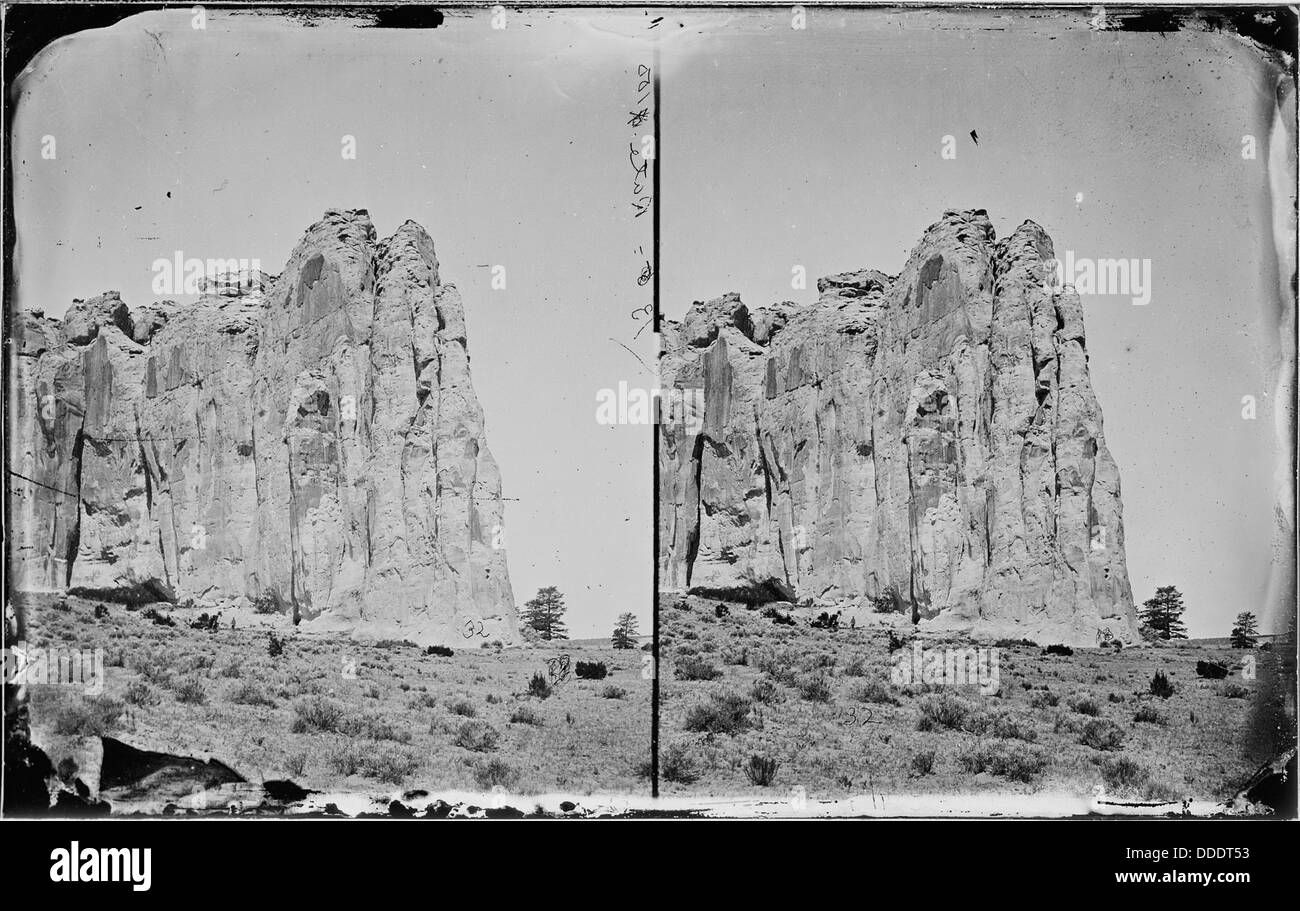 Inscription Rock in New Mexico, as seen from the east in 1873 ...