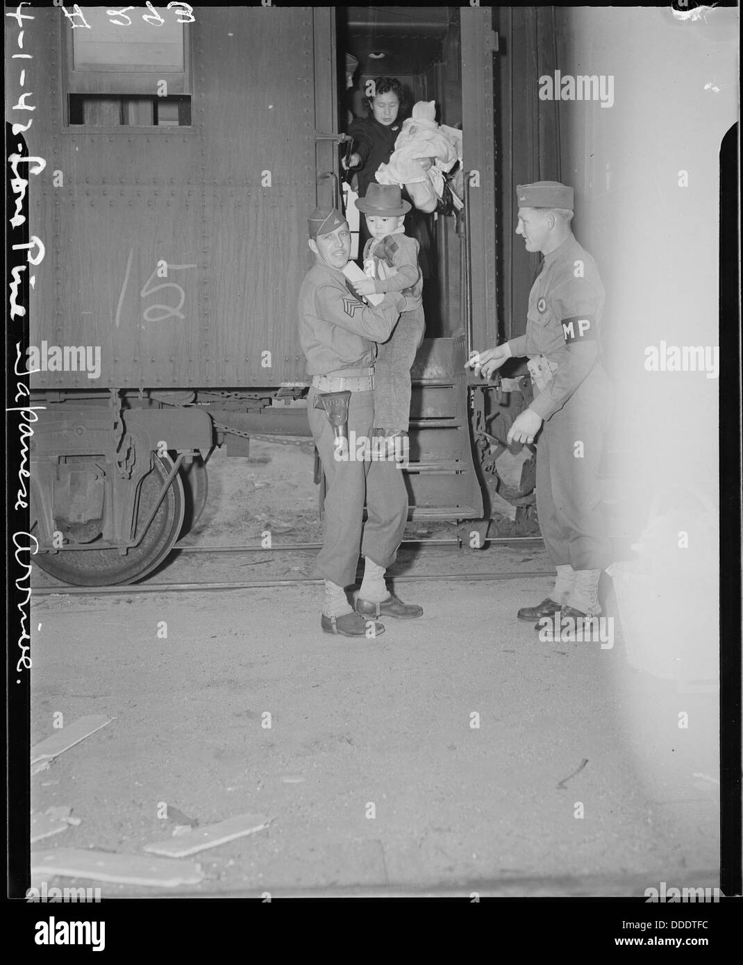 People off train in Black and White Stock Photos & Images - Alamy