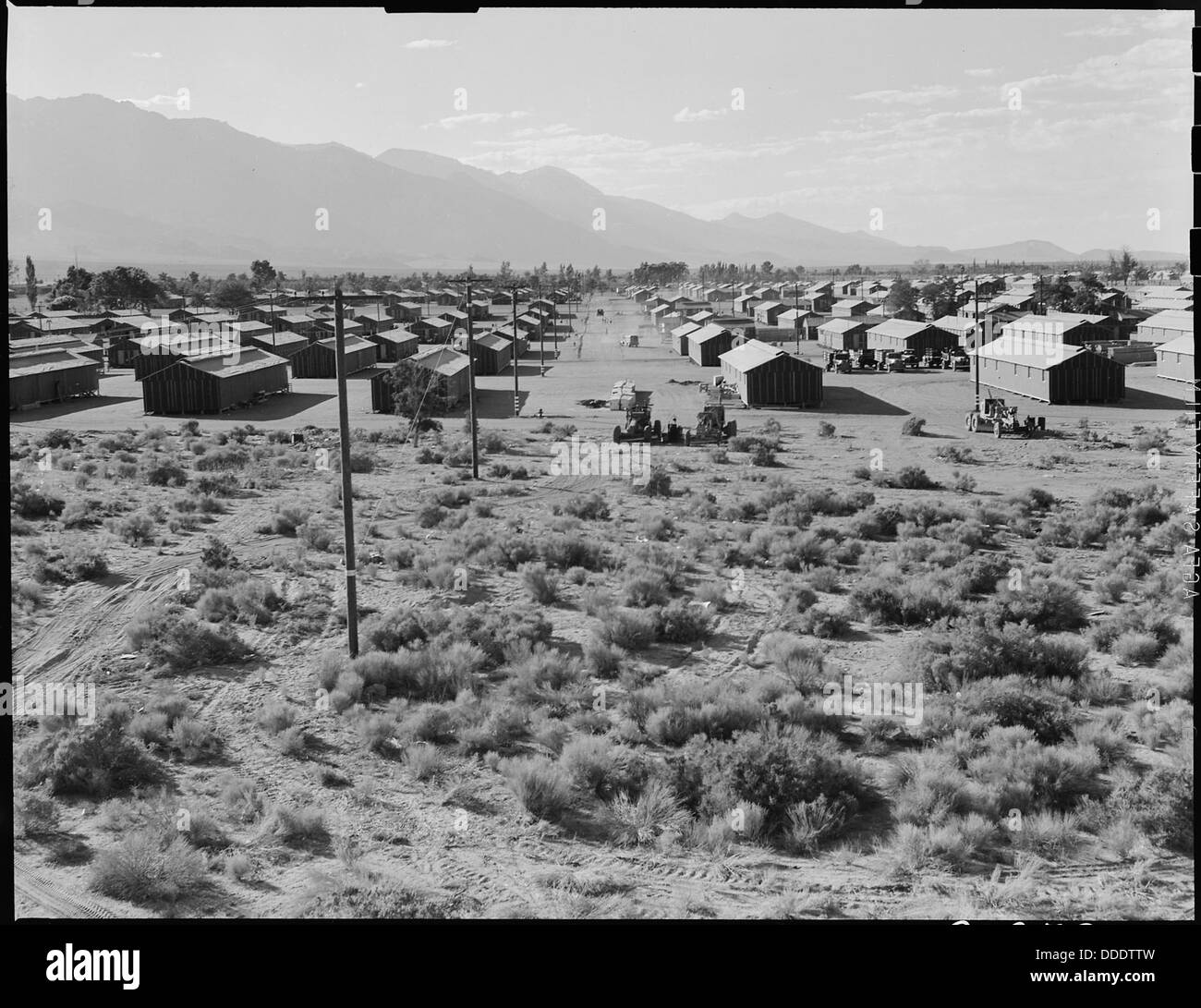 Manzanar Relocation Center, Manzanar, California. A view of the ...