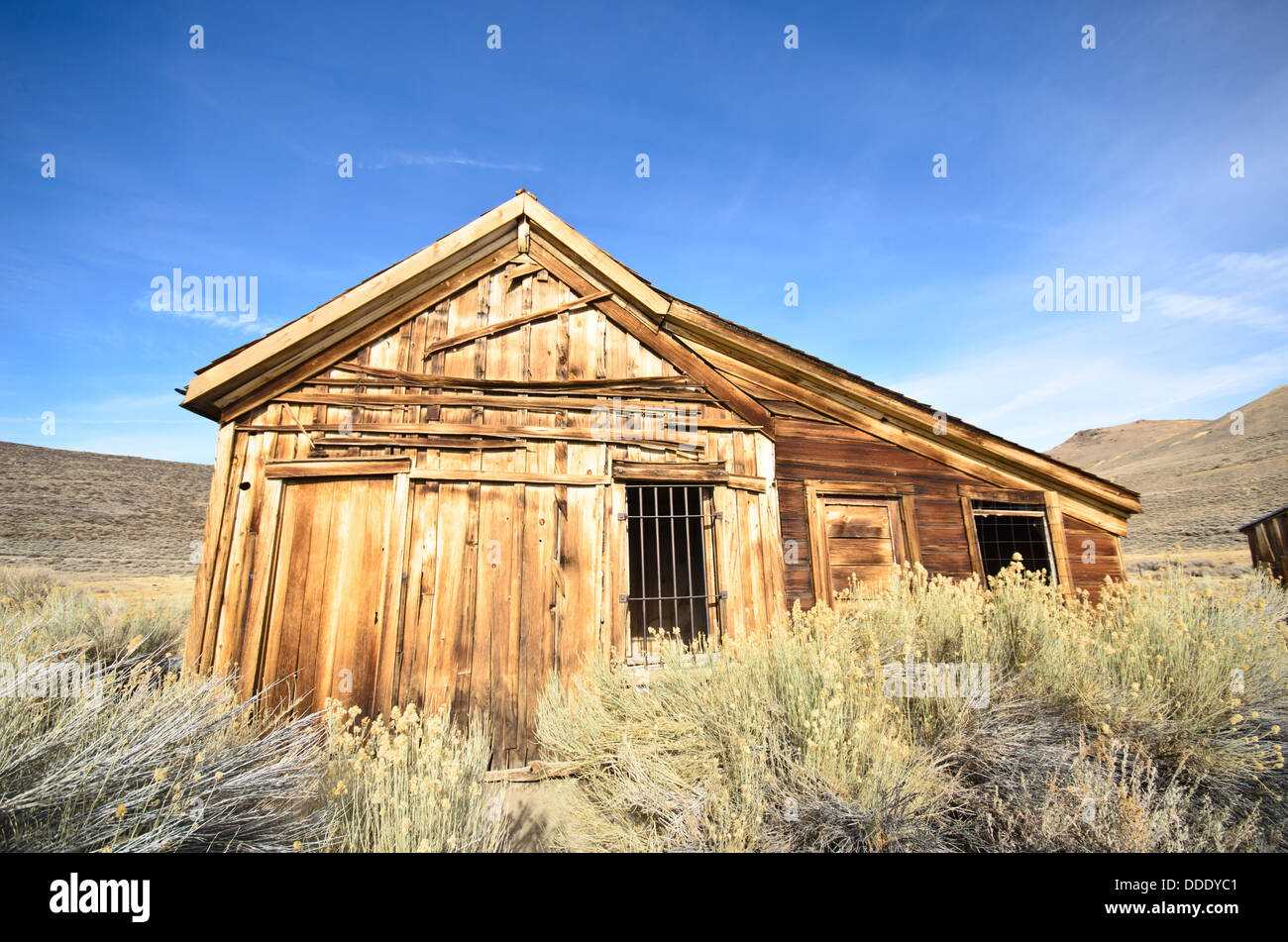 Old Wooden Jail in Ghost Town Stock Photo - Alamy