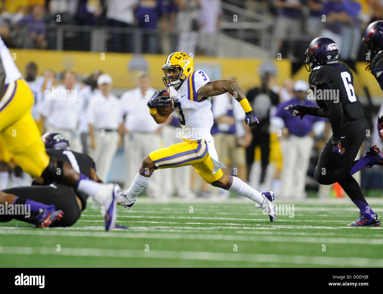 August 31, 2013: LSU Tigers wide receiver Odell Beckham #3 carries the ...