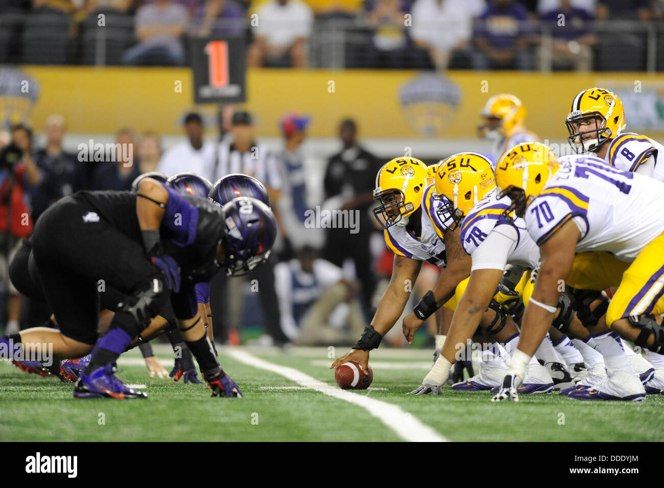 August 31, 2013: LSU Tigers quarterback Zach Mettenberger #8 under ...