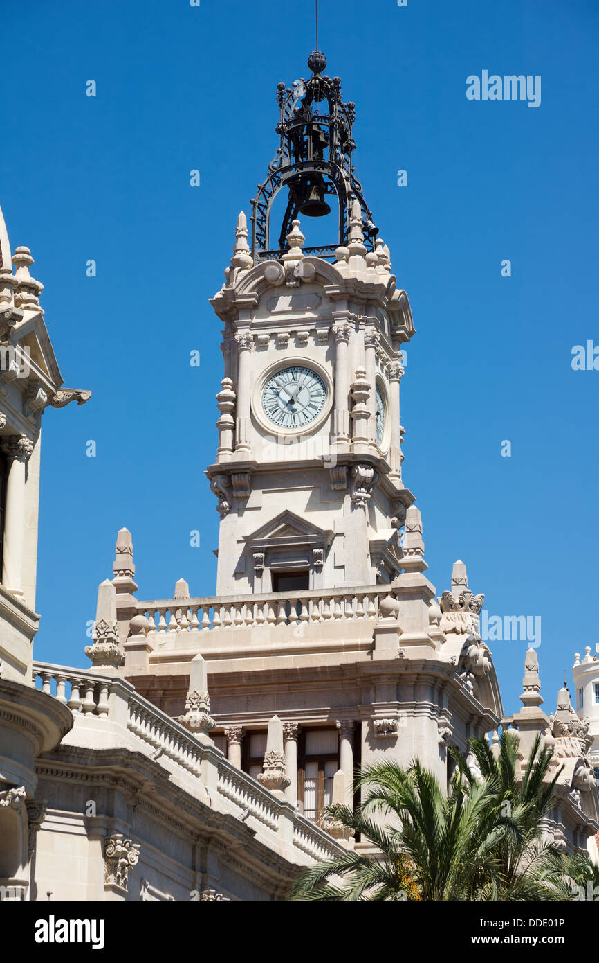 Partial view from the Valencia City hall Stock Photo - Alamy