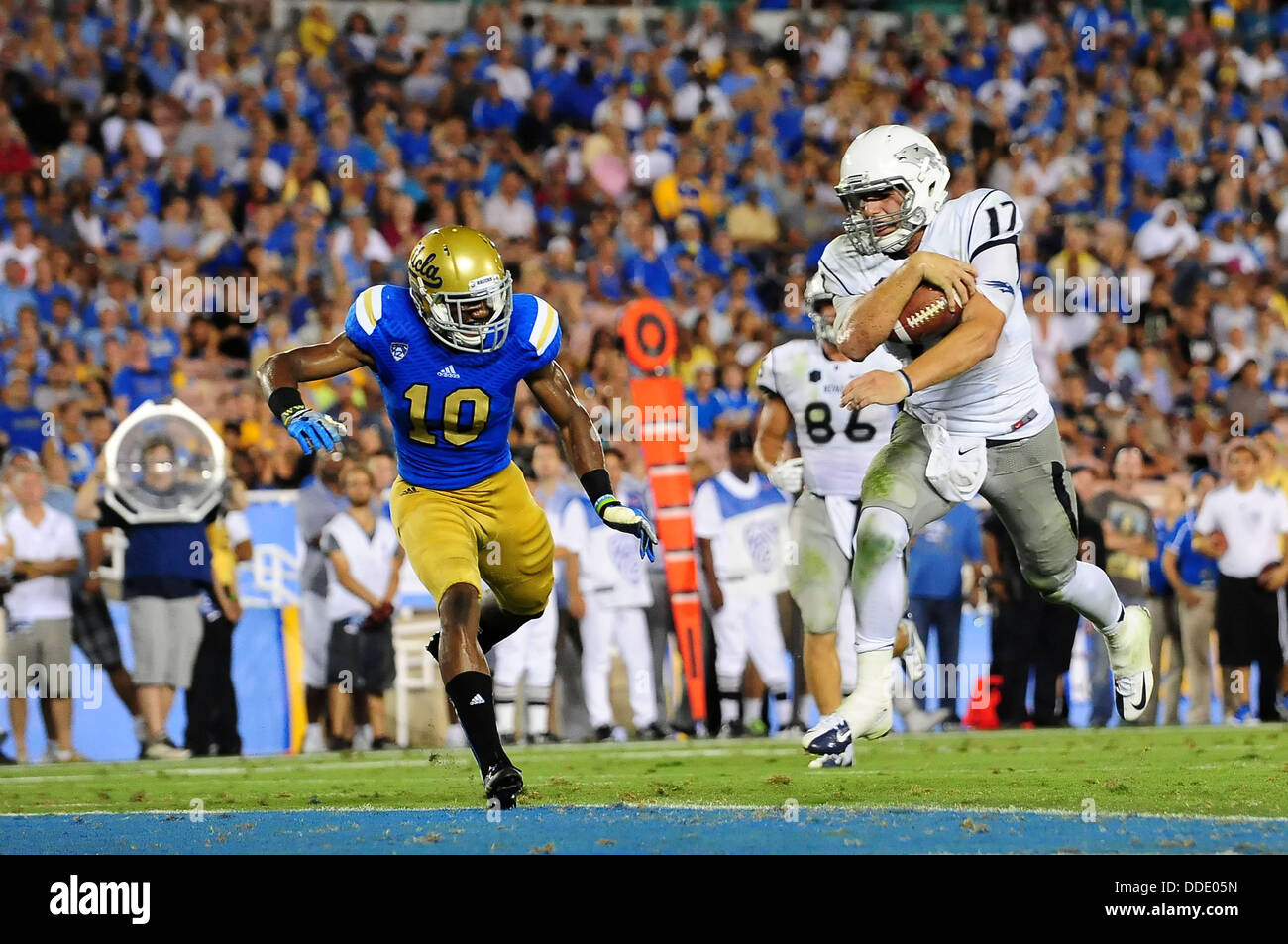 August 31, 2013 Pasadena, CA.Nevada Wolf Pack quarterback Cody Fajardo ...