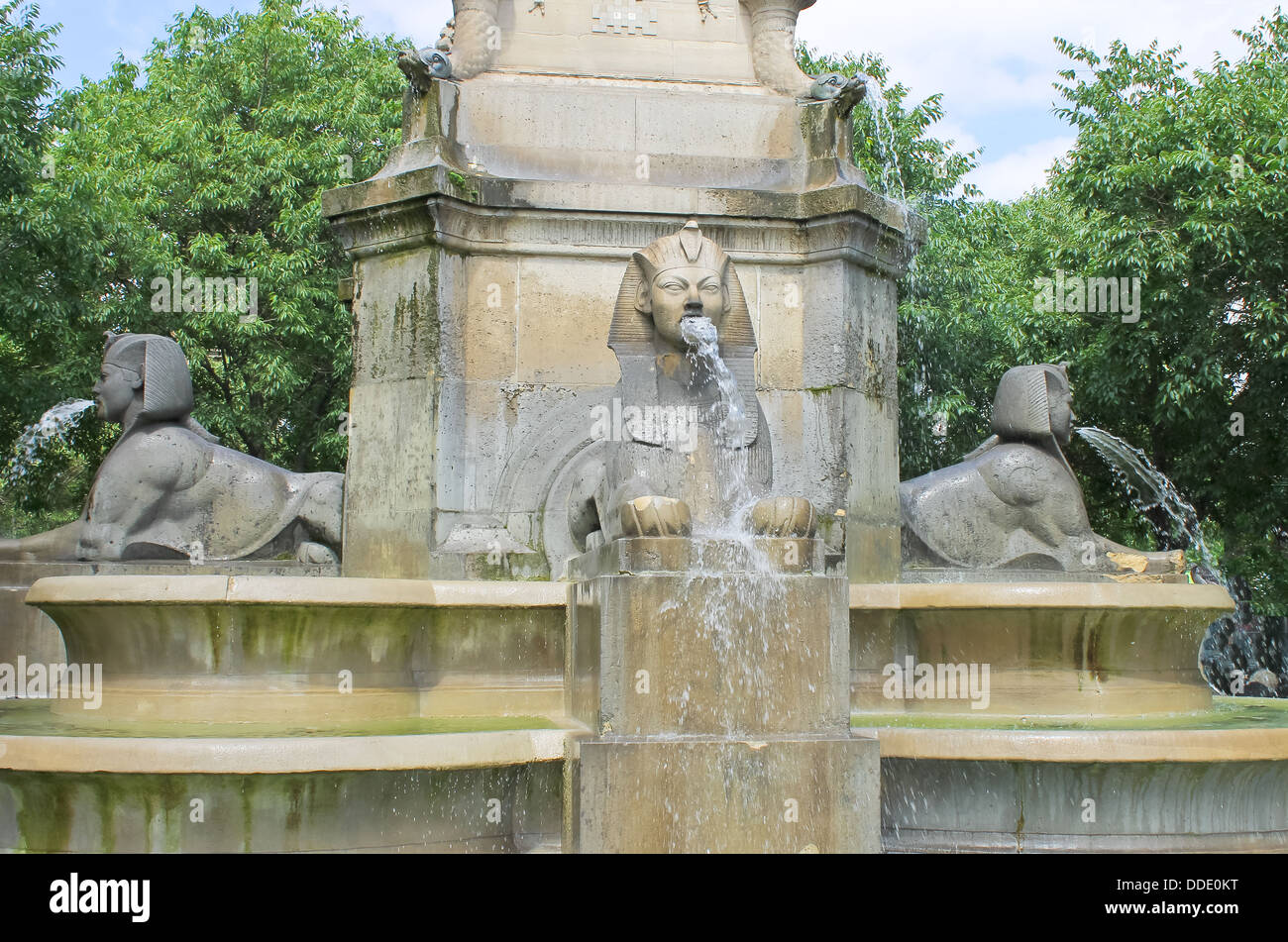 Sphinx of Fontaine du Palmier (1806-1808). Paris, France Stock Photo ...
