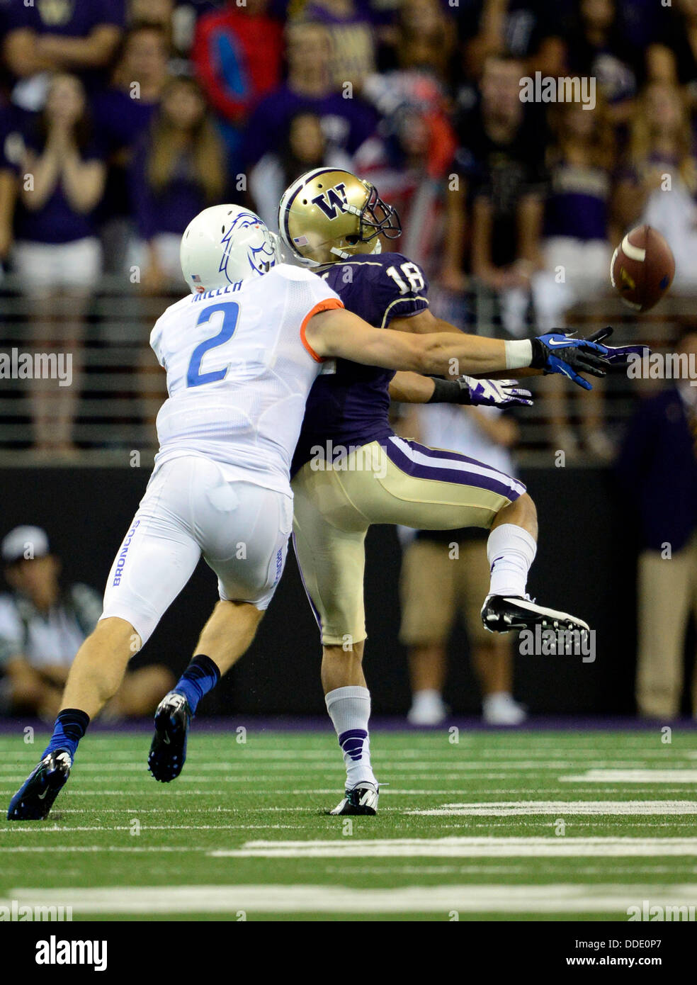 August 31, 2013..Boise State Broncos wide receiver Matt Miller #2 has a ...