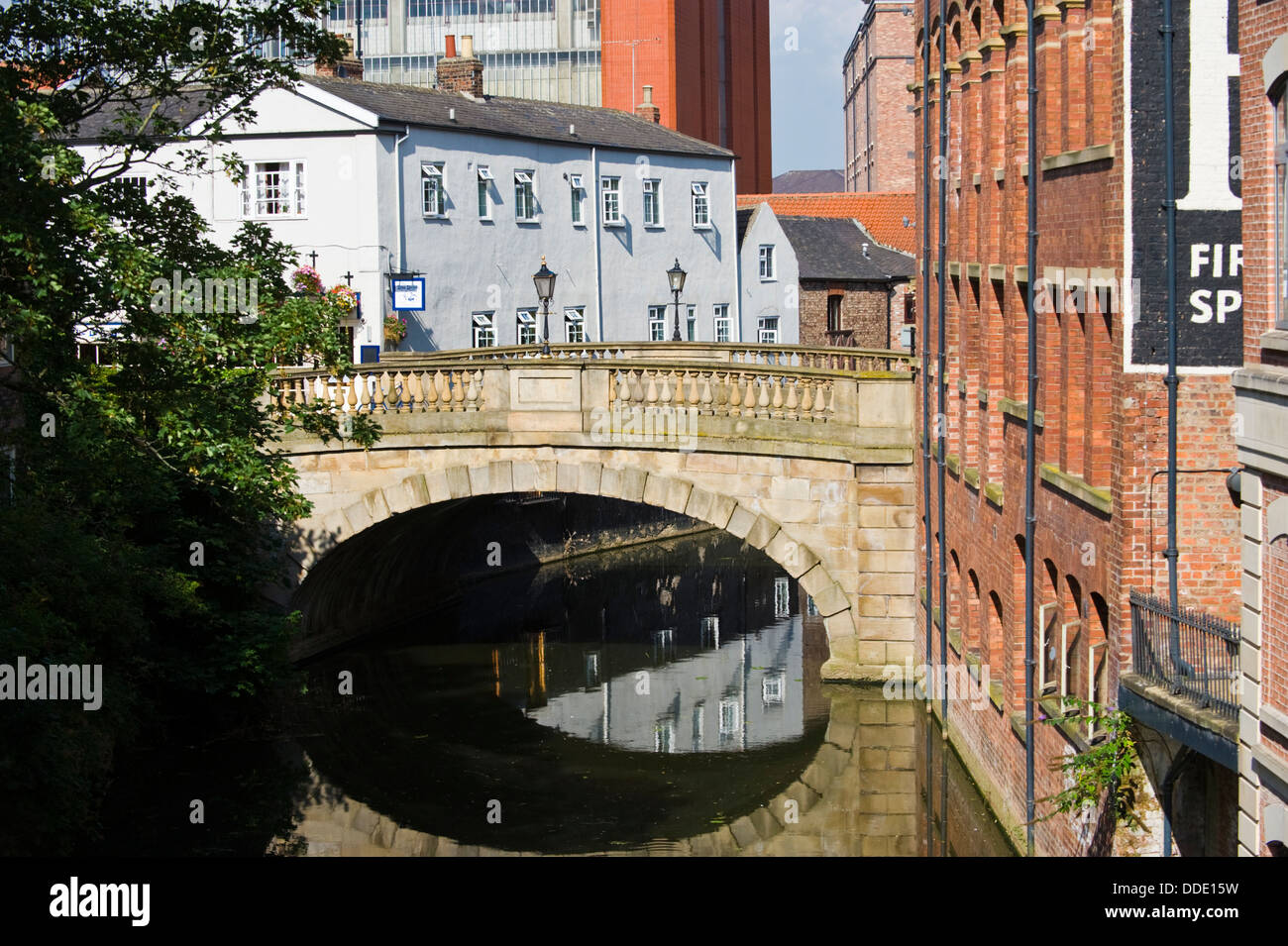 Bridge over the River Foss at Walmgate in the city of York North ...