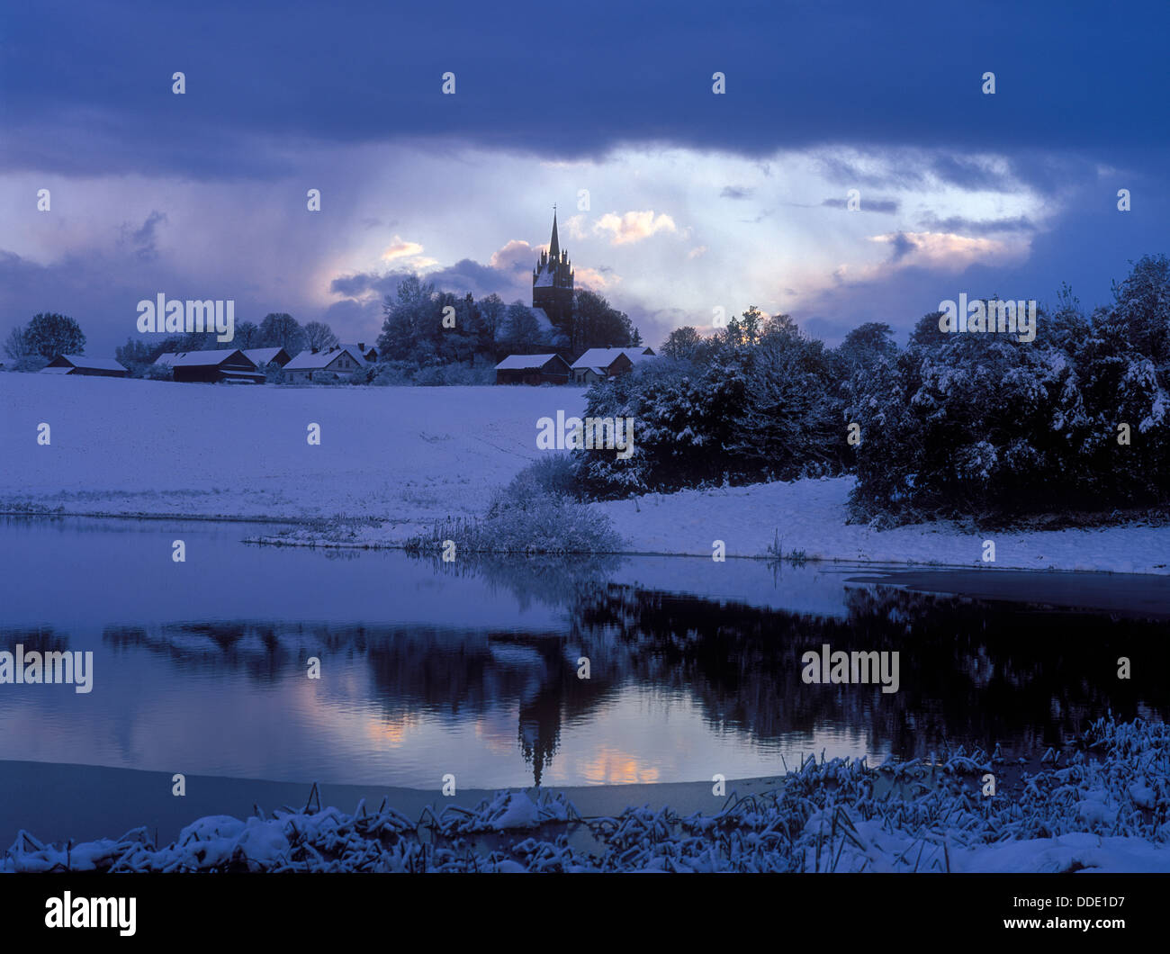 Warmia and Masuria Poland, winter landscape Stock Photo - Alamy