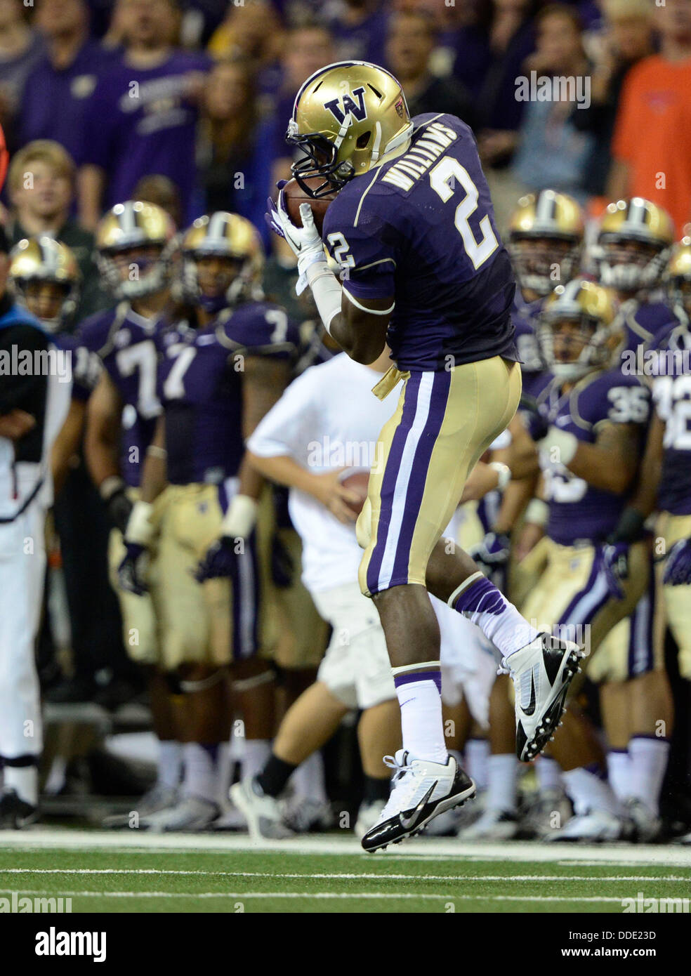 August 31, 2013..Washington Huskies wide receiver Kasen Williams #2 in ...