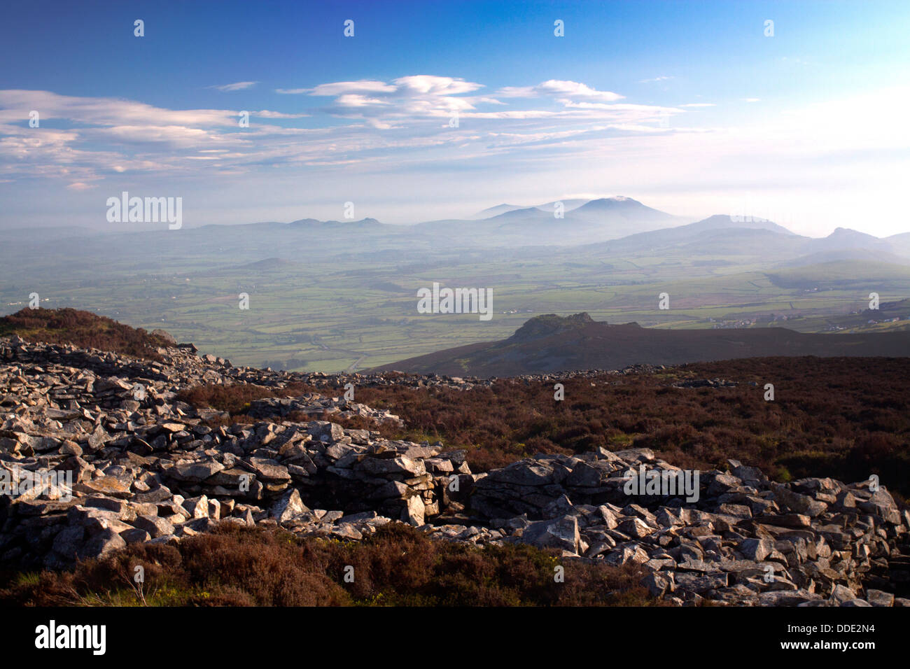 Tre'r Ceiri Iron Age hillfort and village on mountain top Yr Eifl Near ...