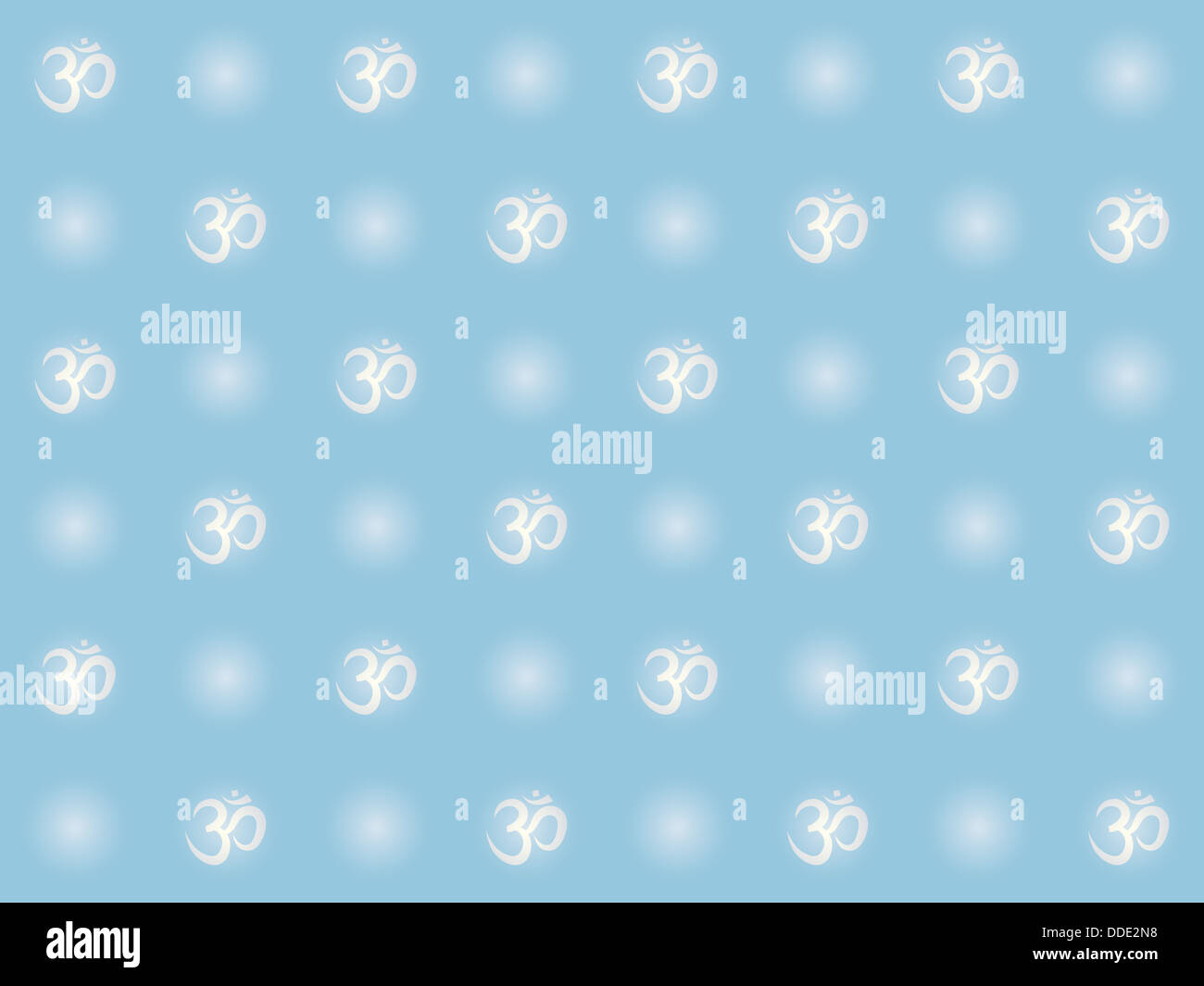 blue abstract seamless pattern with om sign Stock Photo - Alamy