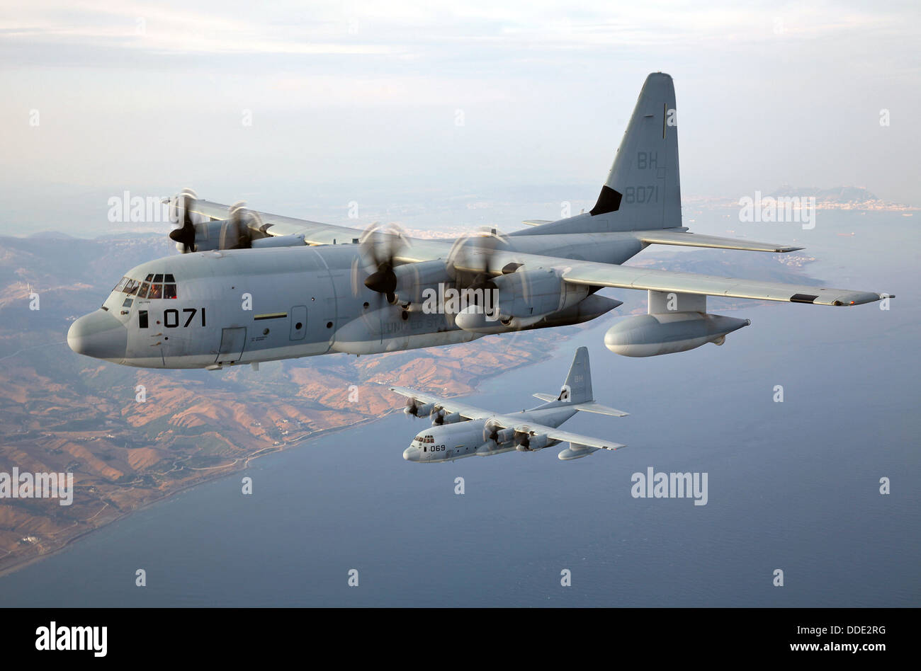 US Marine Corps KC-130J Hercules transport aircraft with Special ...