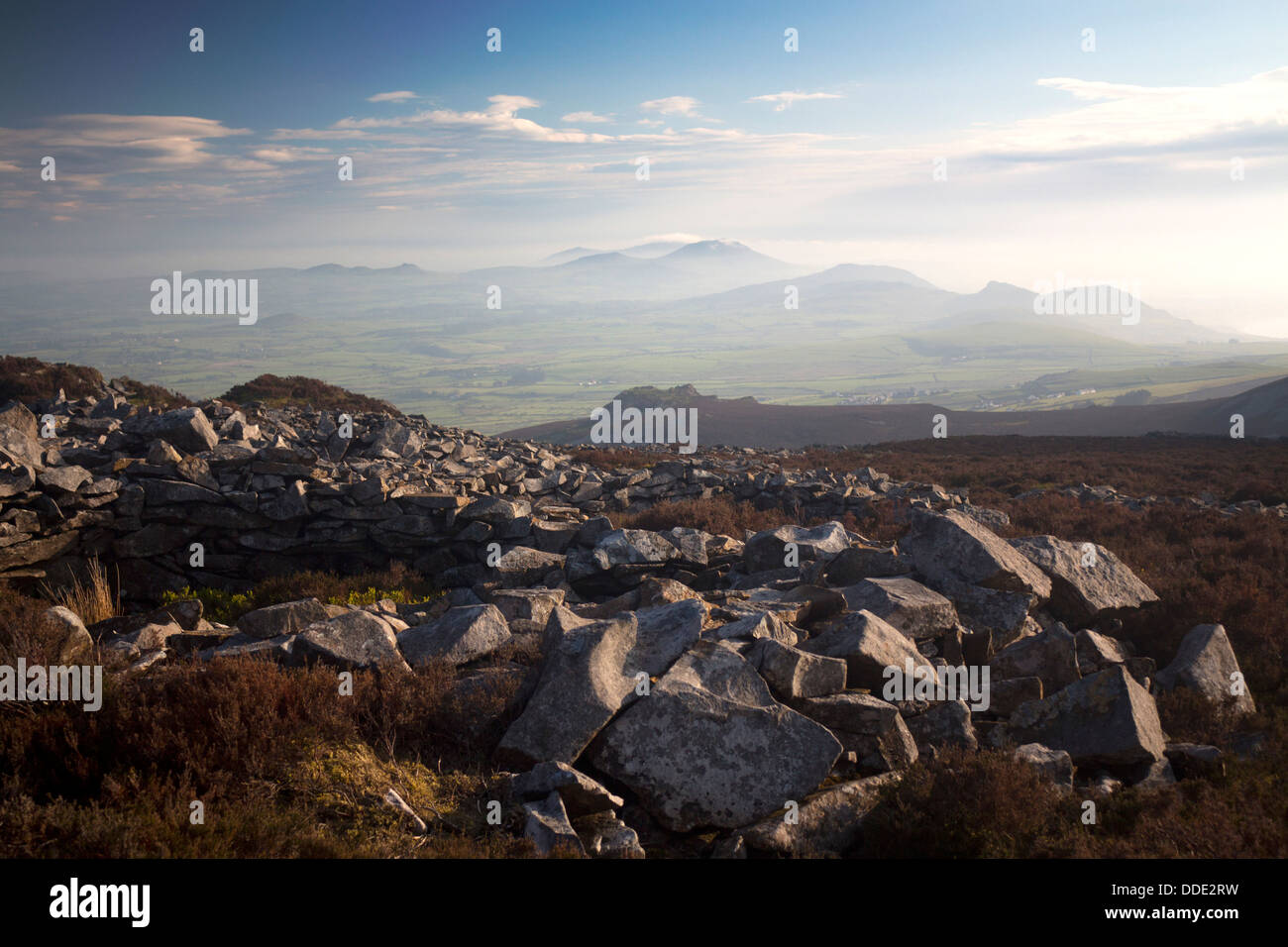 Tre'r Ceiri Iron Age hillfort and village on mountain top Yr Eifl Near ...