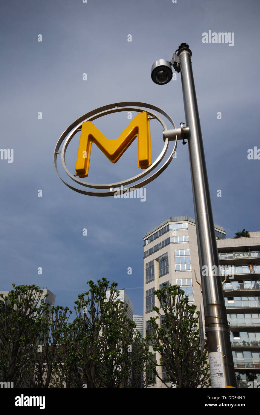 Metropolitan sign at metro entrance Paris France Stock Photo - Alamy