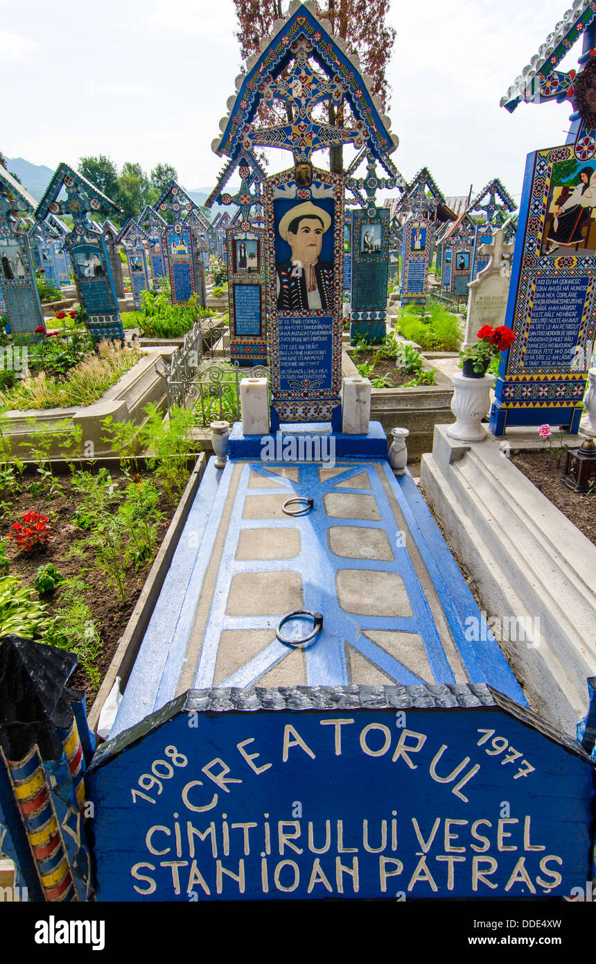 The merry cemetery of Sapanta, Maramures, Romania.This is very famous ...