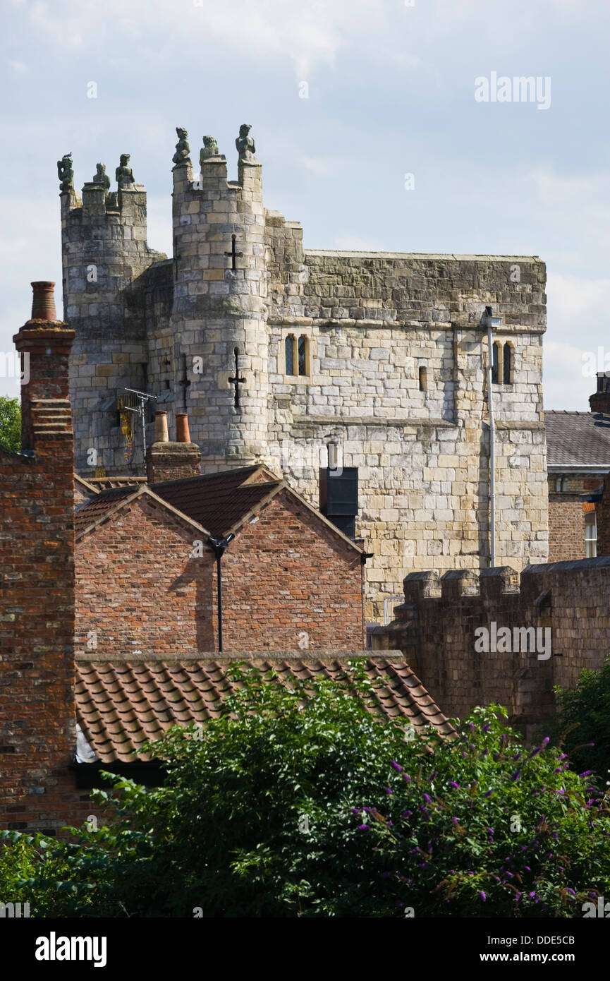 Monk Bar gatehouse medieval entrance to city of York North Yorkshire ...