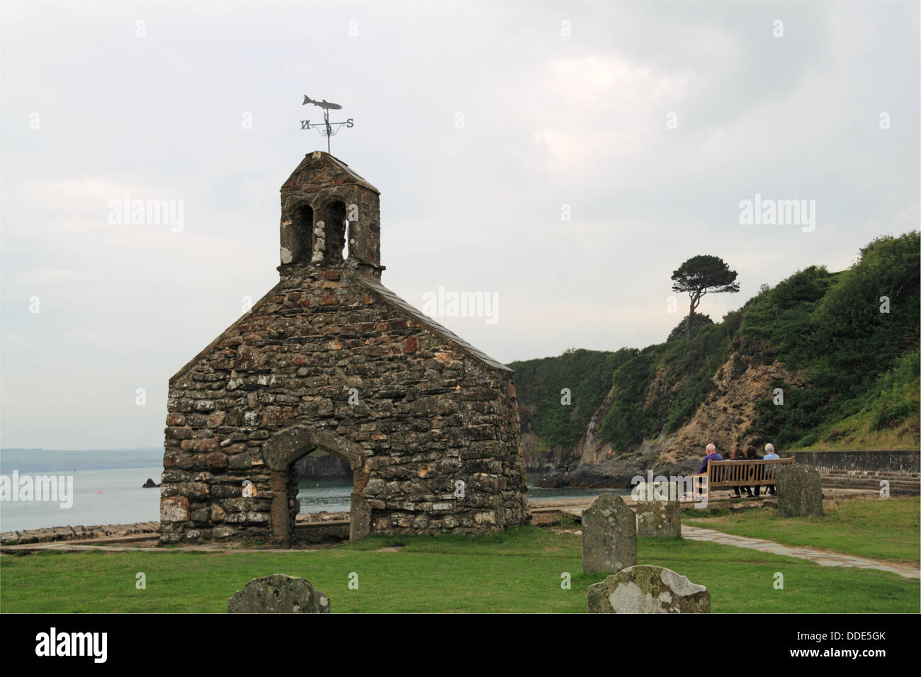 Church of St Brynach damaged by storm in 1859, Cwm-yr-eglwys ...