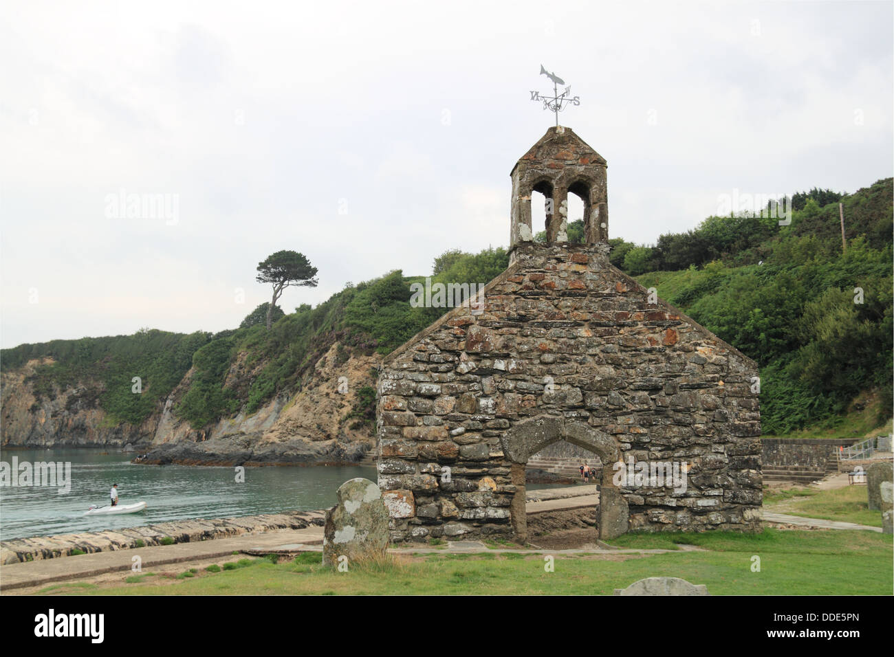 Church of St Brynach damaged by storm in 1859, Cwm-yr-eglwys ...