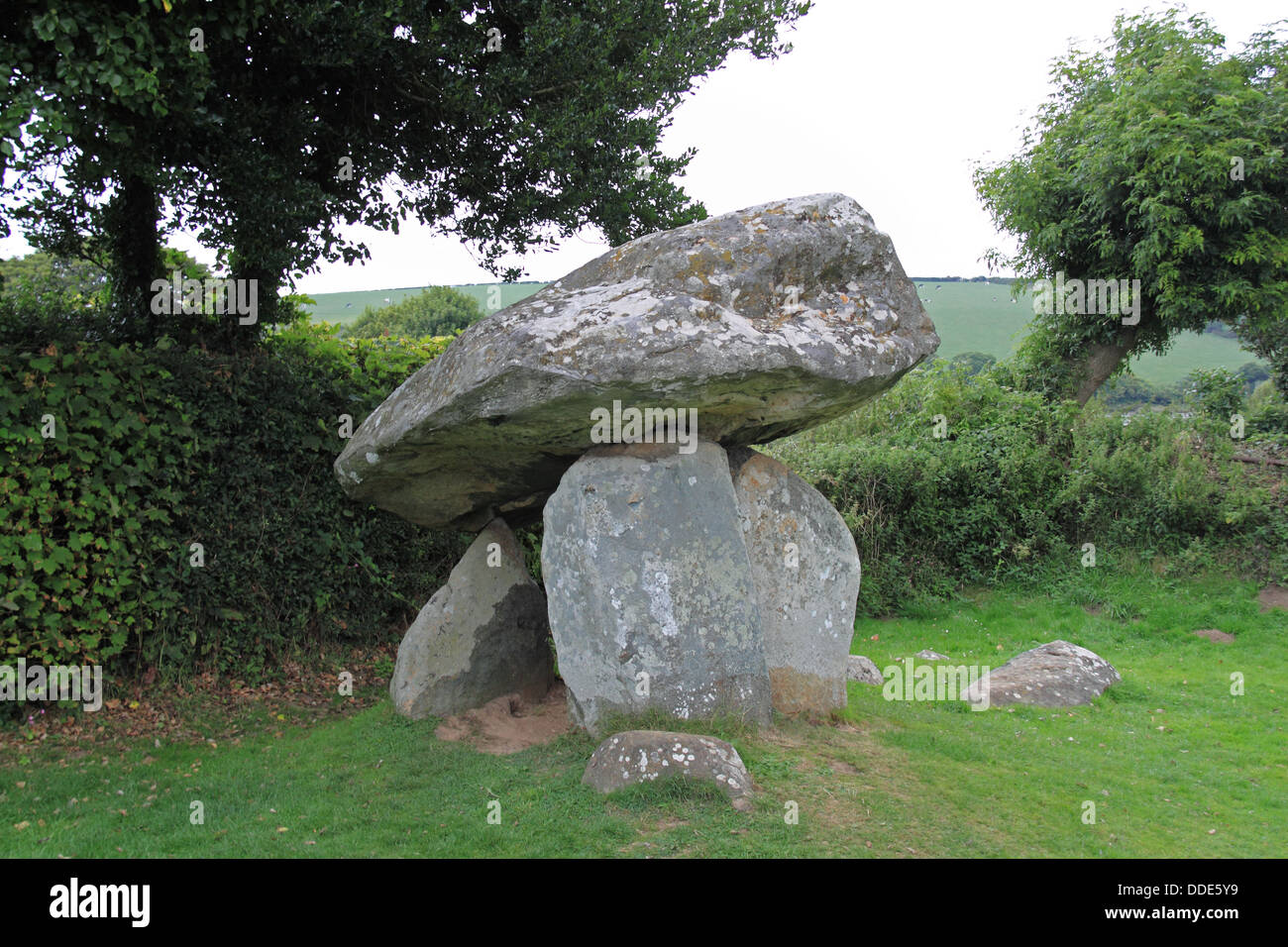 Carreg Coetan Arthur neolithic burial chamber, Newport, Pembrokeshire ...
