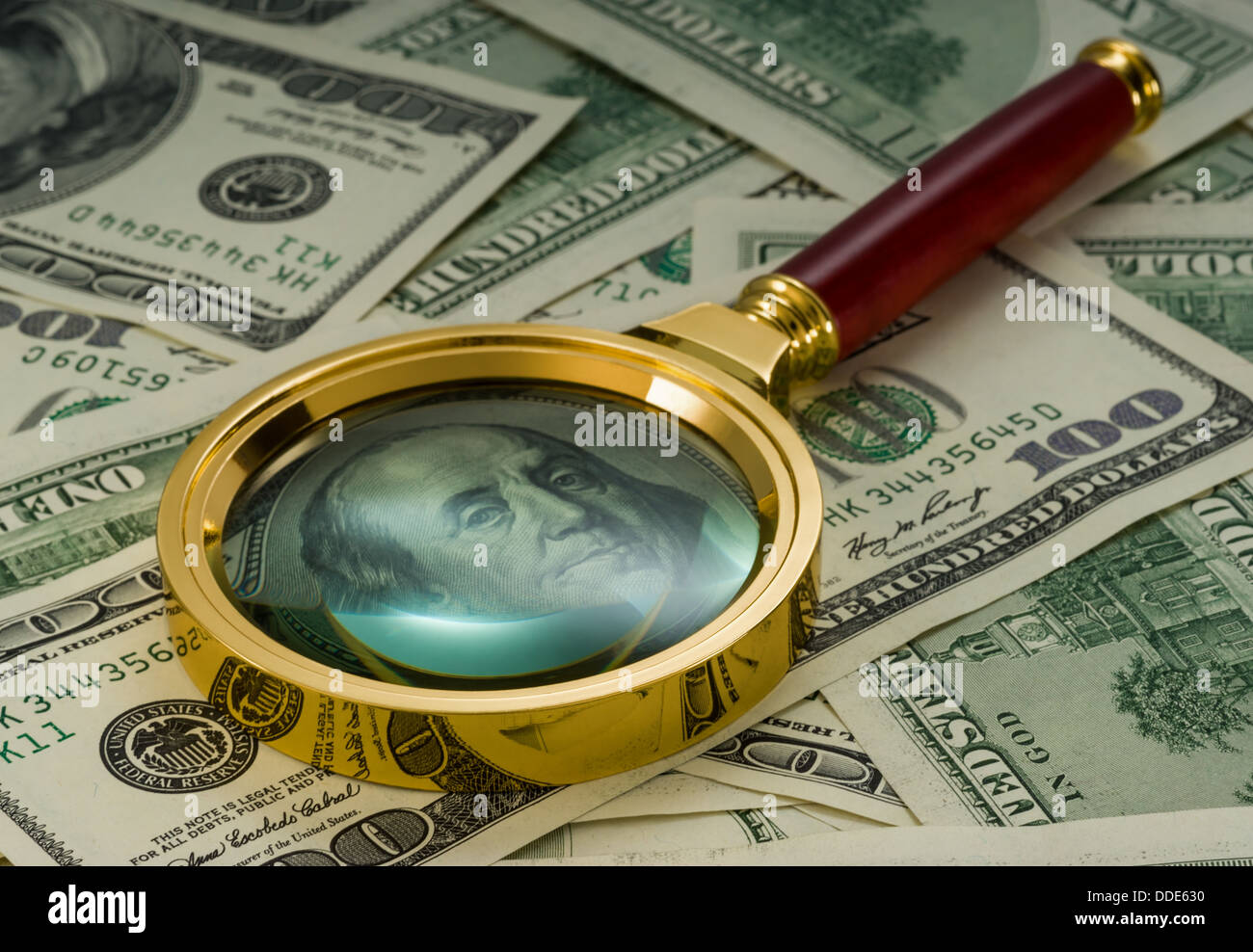Magnifying Glass With A Dollar Sign High Resolution Stock Photography ...