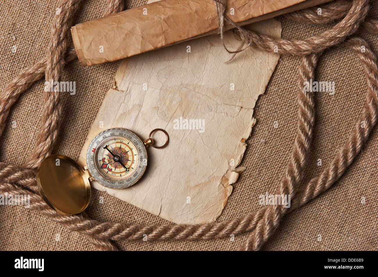 Antique compass rope hi-res stock photography and images - Alamy