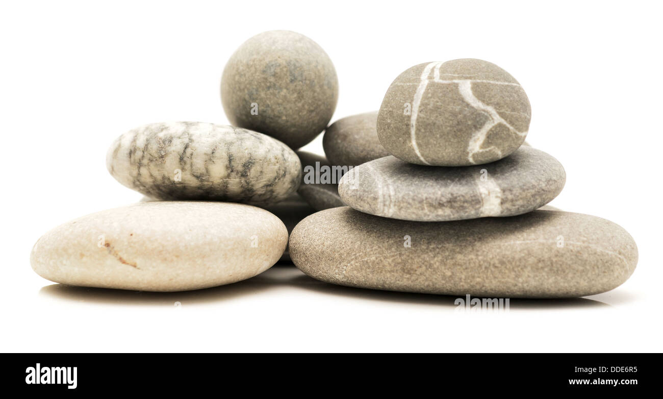 pebbles isolated on a white background Stock Photo - Alamy